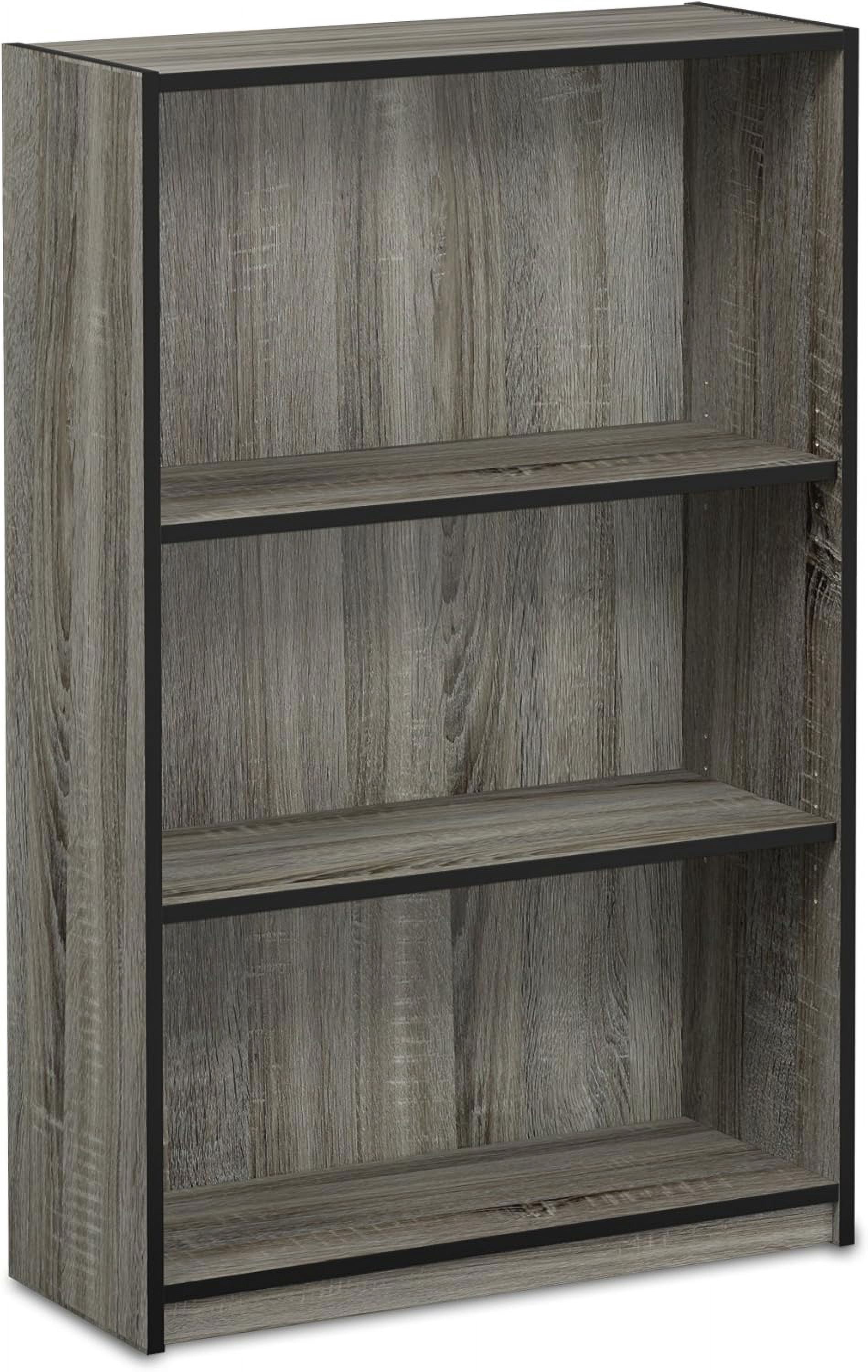 Jaya Simply Home Adjustable Shelf Bookcase, 5-Tier, Amber Pine ...