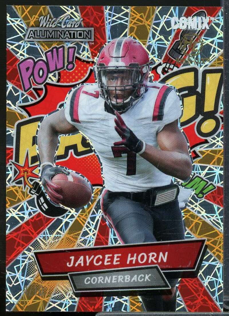 Jaycee Horn Rookie 2021 Wild Alumination Comix Holo Lux Red Orange # ...