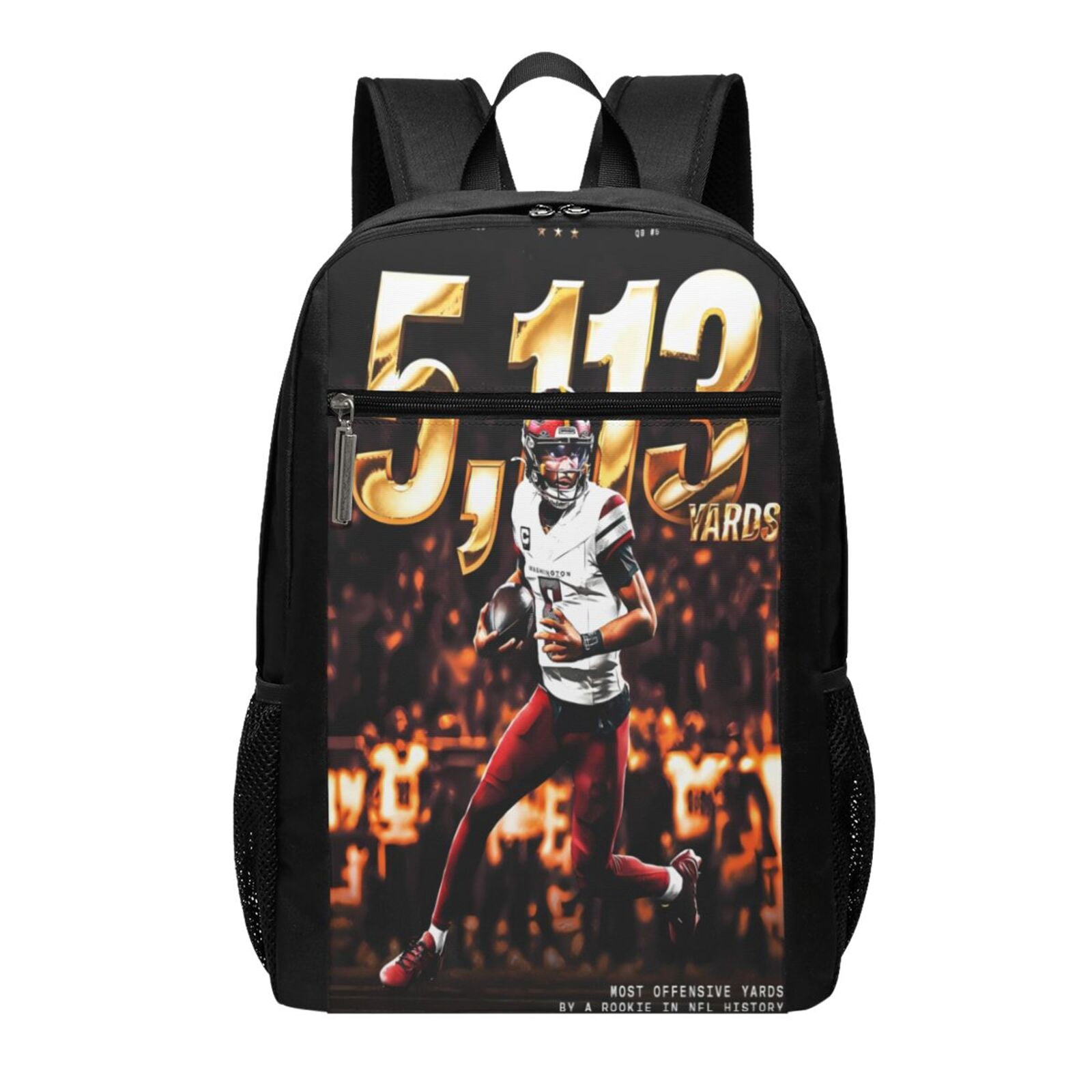 Jayden Daniels Custom Simple Casual Sports Backpack, Football Team Logo ...