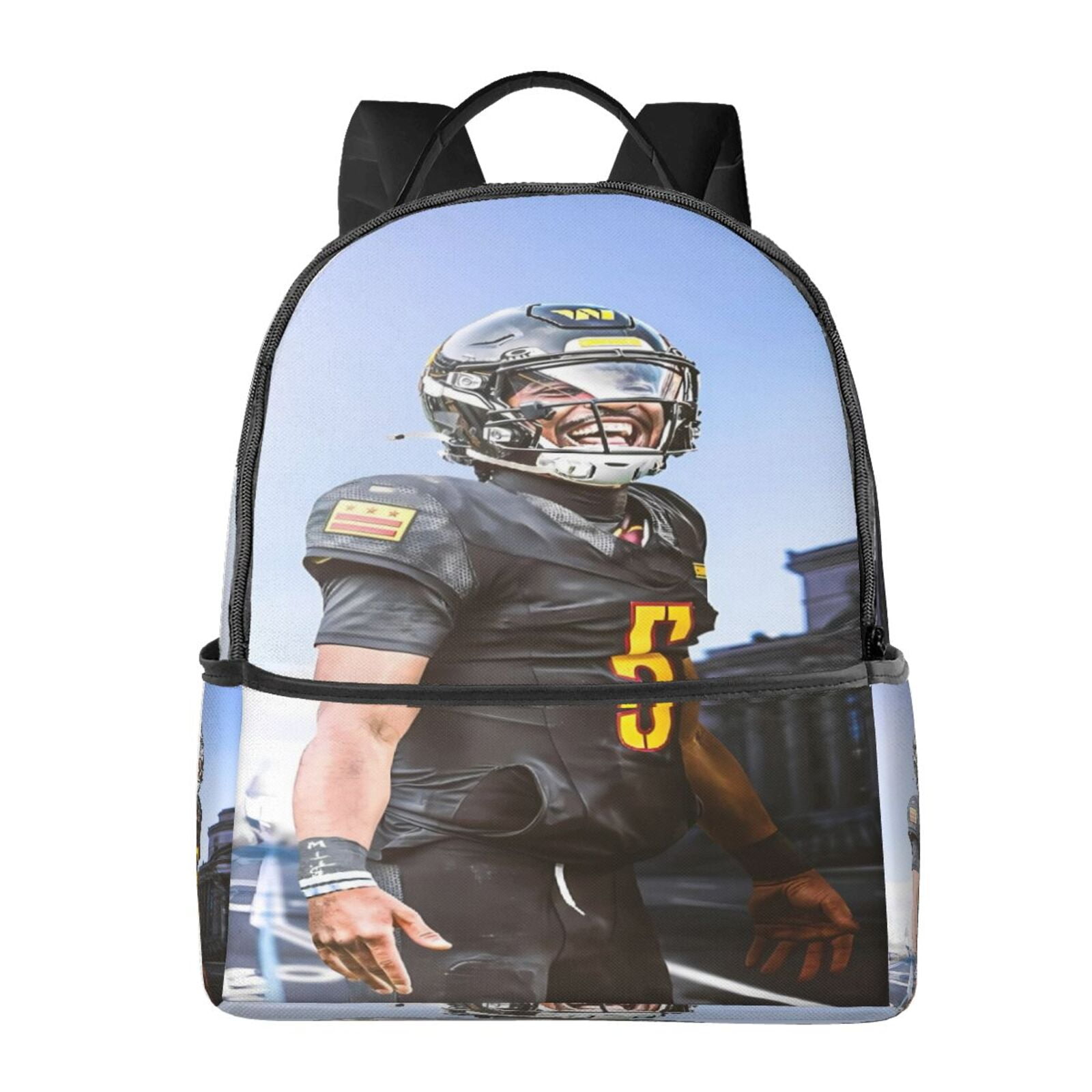 Jayden Daniels Customized Fashion Travel Backpack, Football Team Logo ...