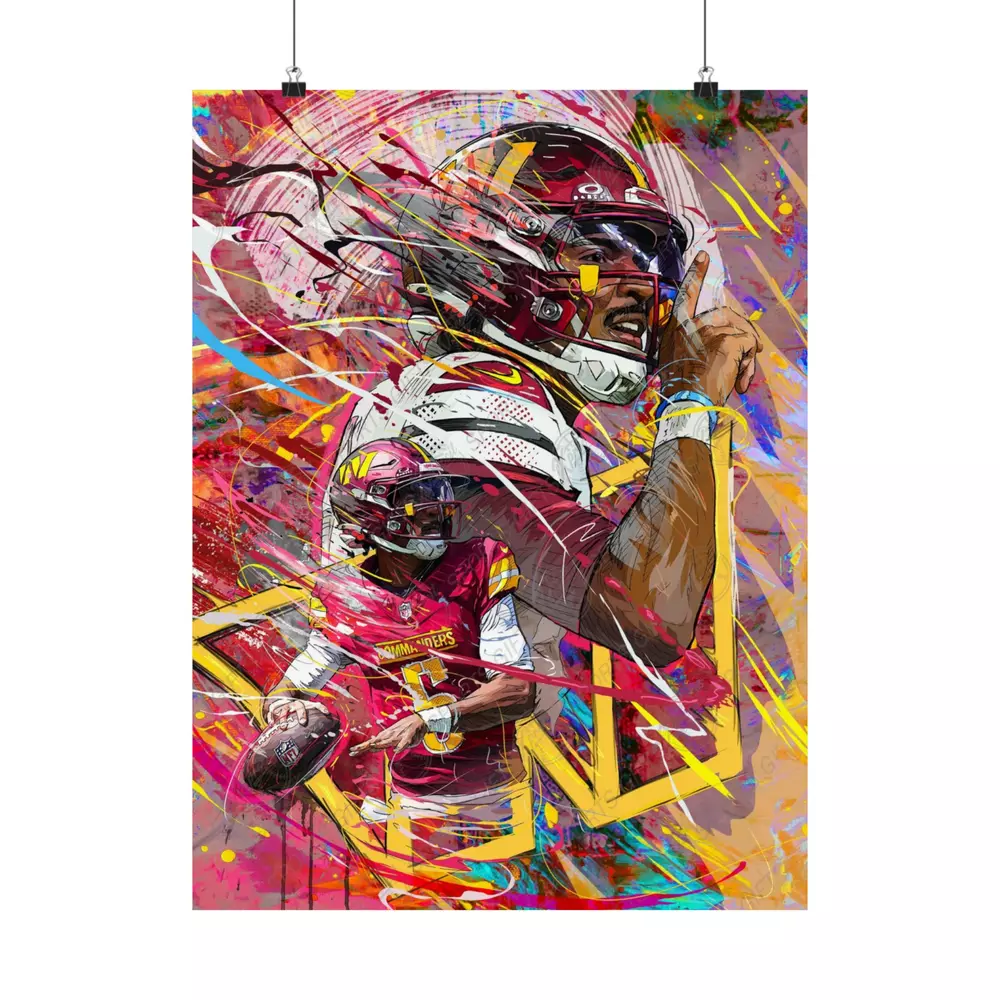 Jayden Daniels | Washington football team | POSTER | Sports Wall Art ...
