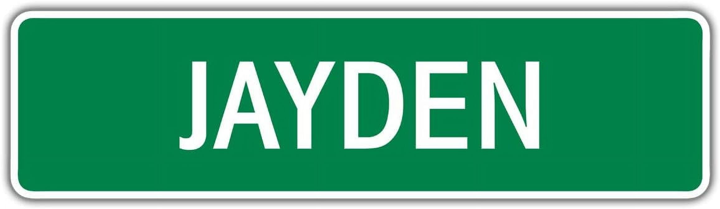 Jayden Name Street Sign Gift Wall Décor Novelty Man Cave Metal Aluminum ...