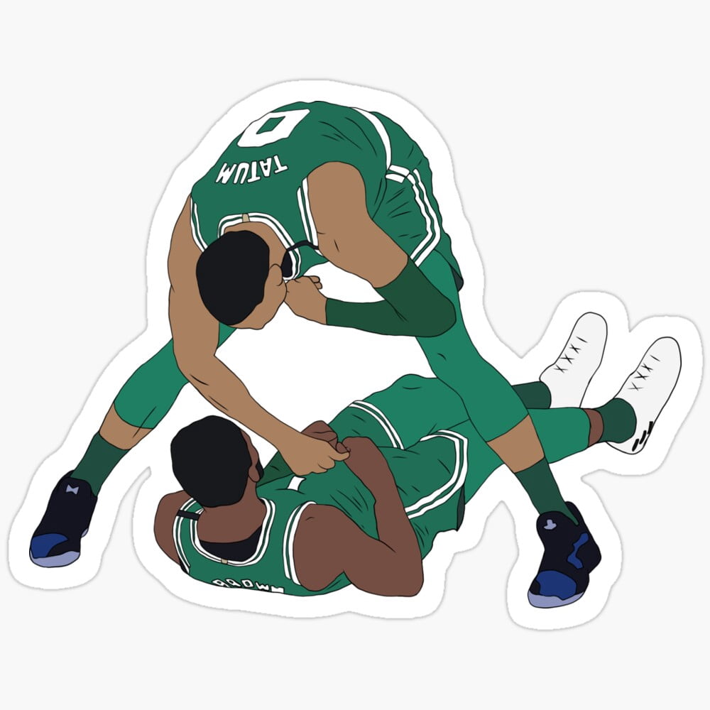 Jaylen Brown And Jayson Tatum Celebration Sticker Phone Decal Water ...
