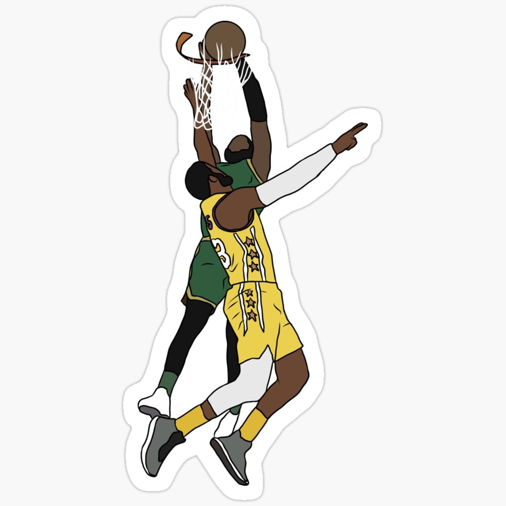 Jaylen Brown Dunk On Lebron Sticker Phone Decal Water Bottle Stickers ...