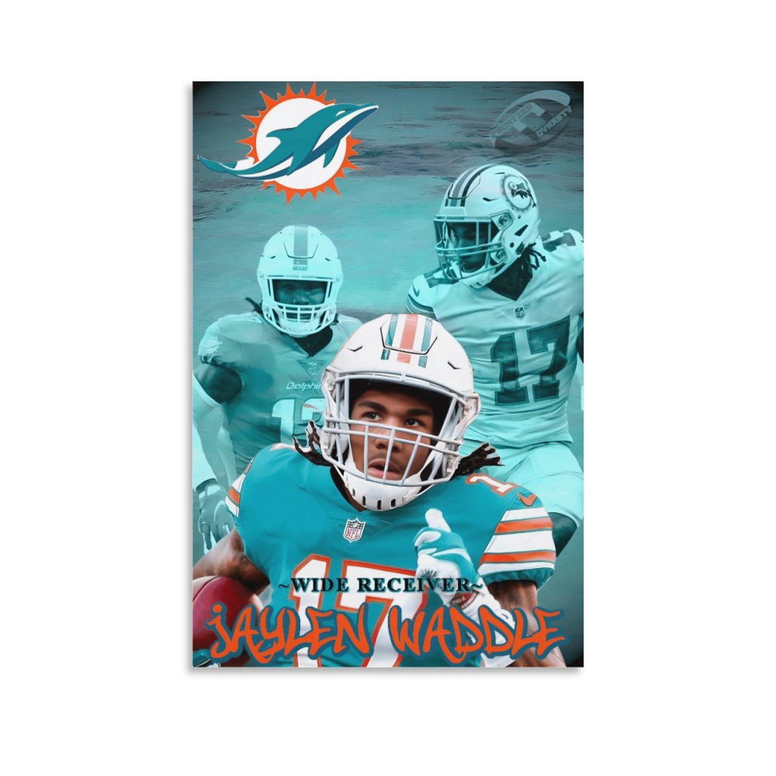 Jaylen Waddle Football Player Art Personality Poster Painting On Canvas ...