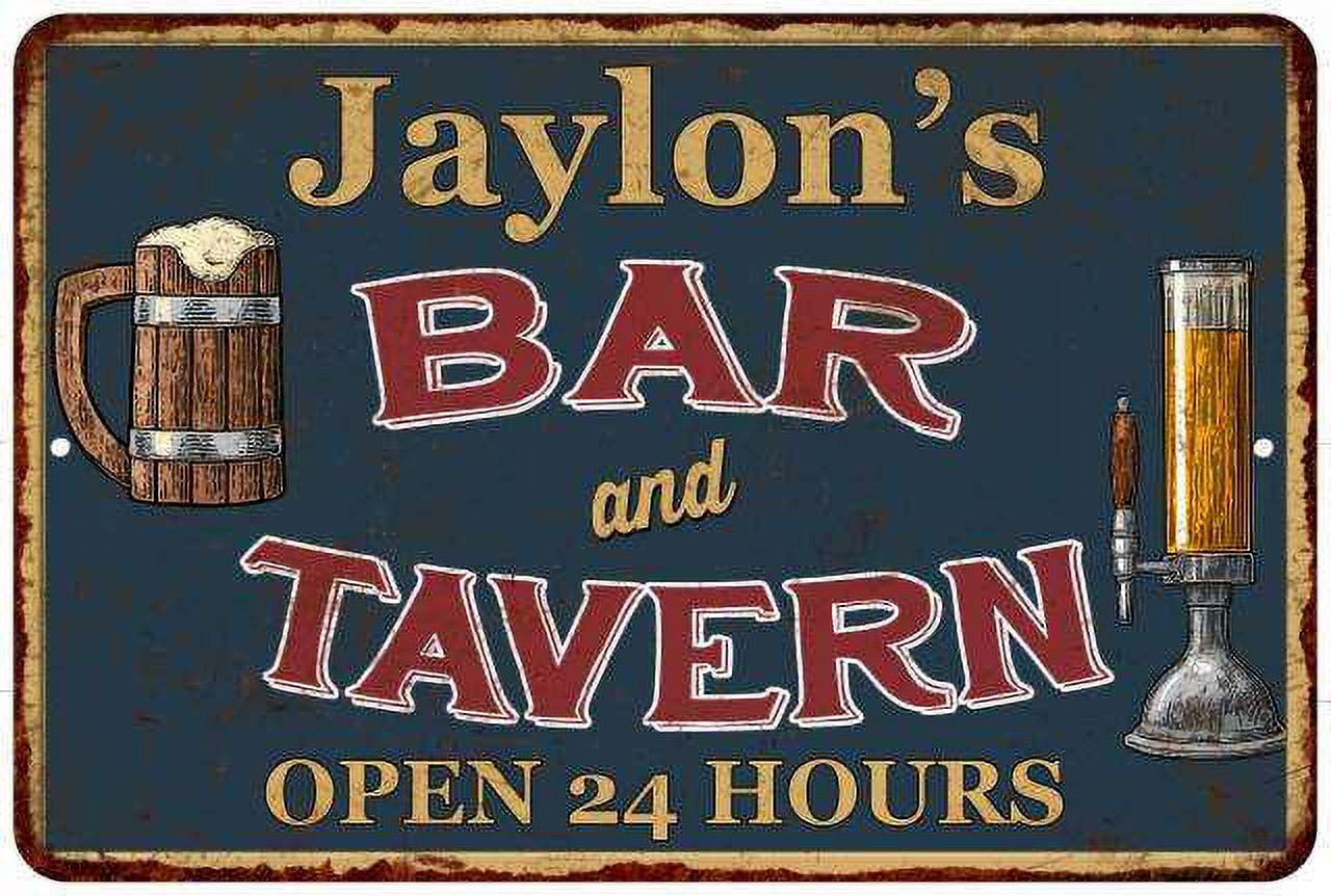 Jaylon's Green Bar & Tavern Rustic Sign 8 x 12 Matte Finish Metal ...