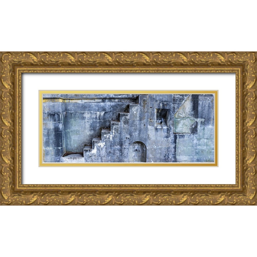 Jaynes Gallery 14x8 Gold Ornate Wood Framed with Double Matting Museum ...