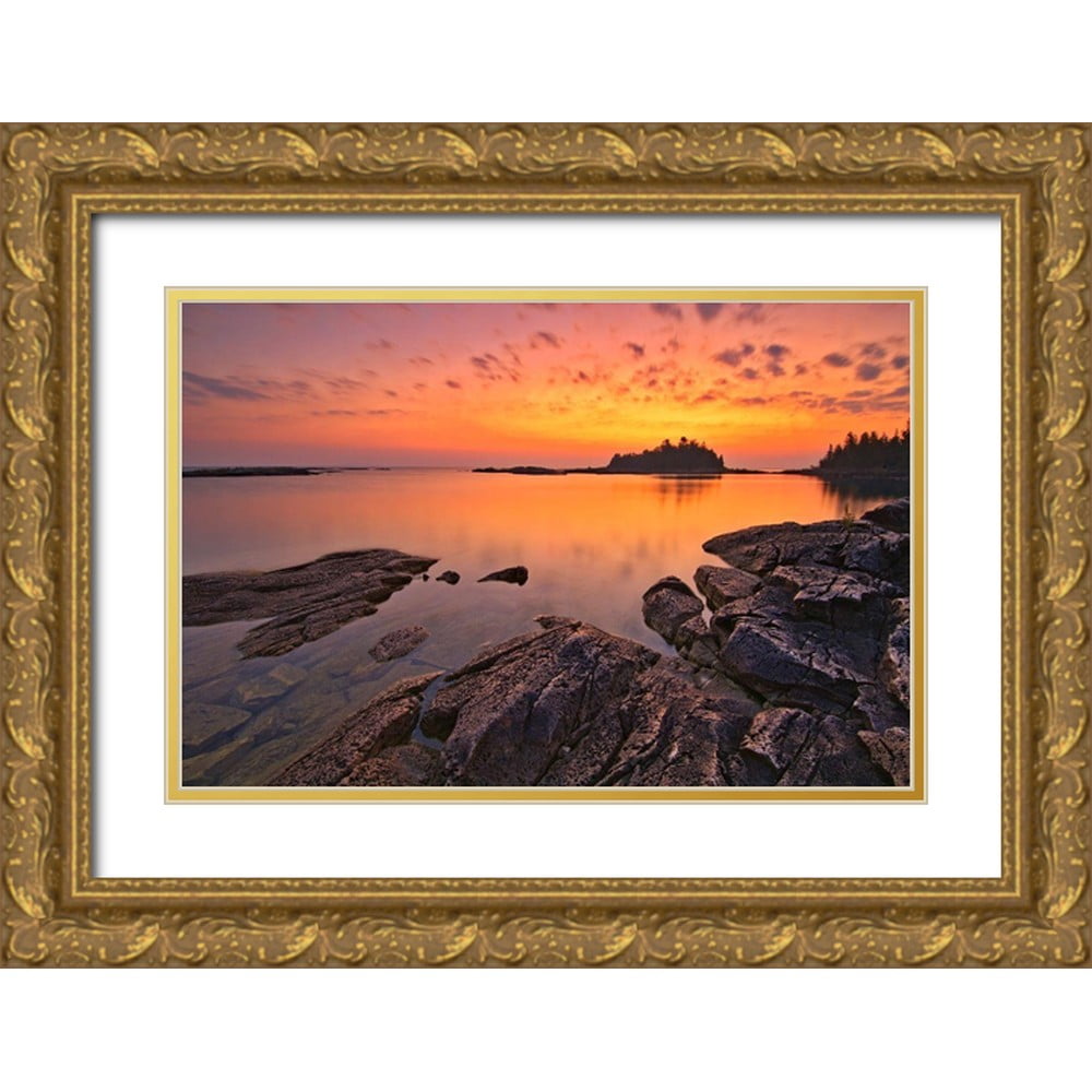 Jaynes Gallery 18x13 Gold Ornate Wood Framed with Double Matting Museum ...
