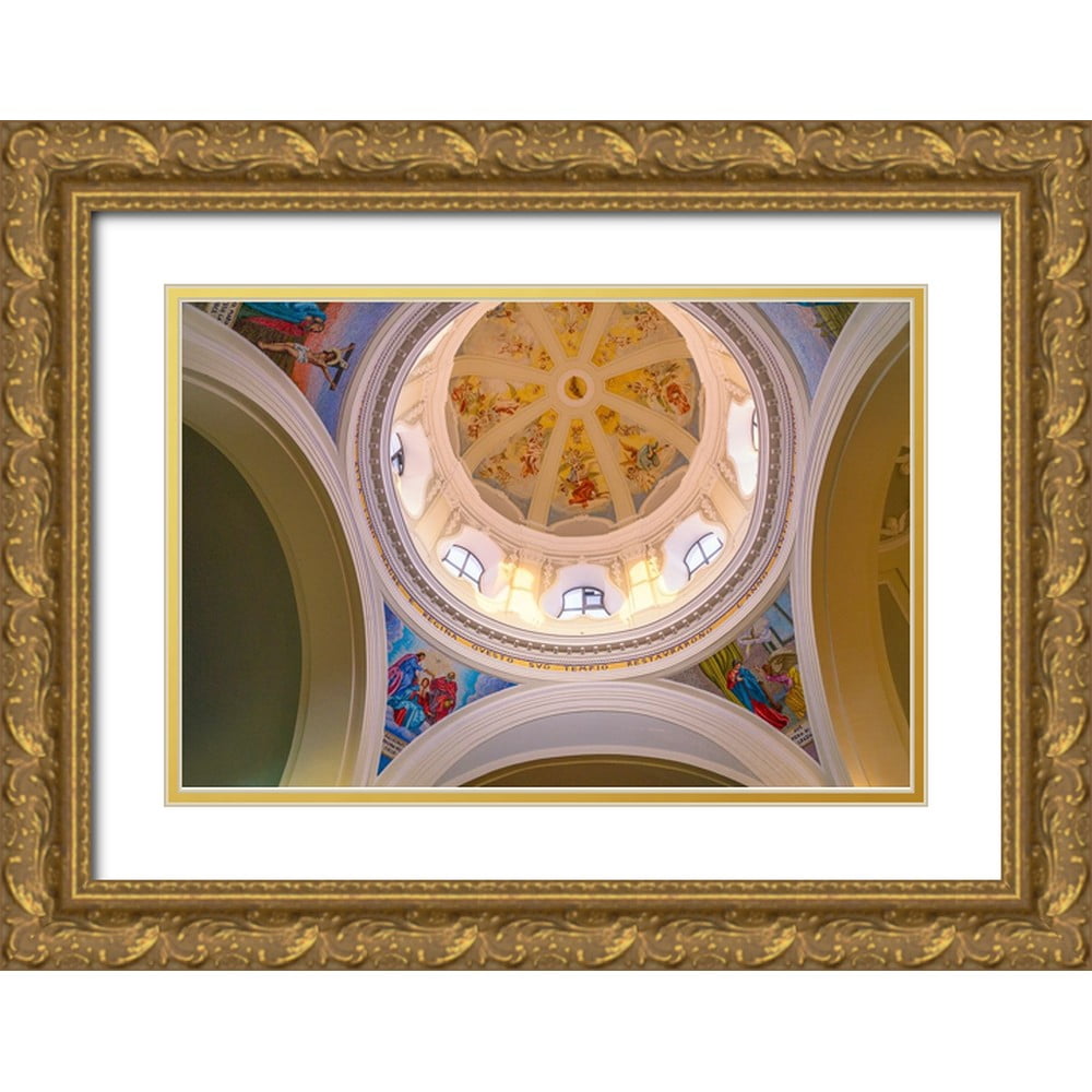 Jaynes Gallery 18x13 Gold Ornate Wood Framed with Double Matting Museum ...