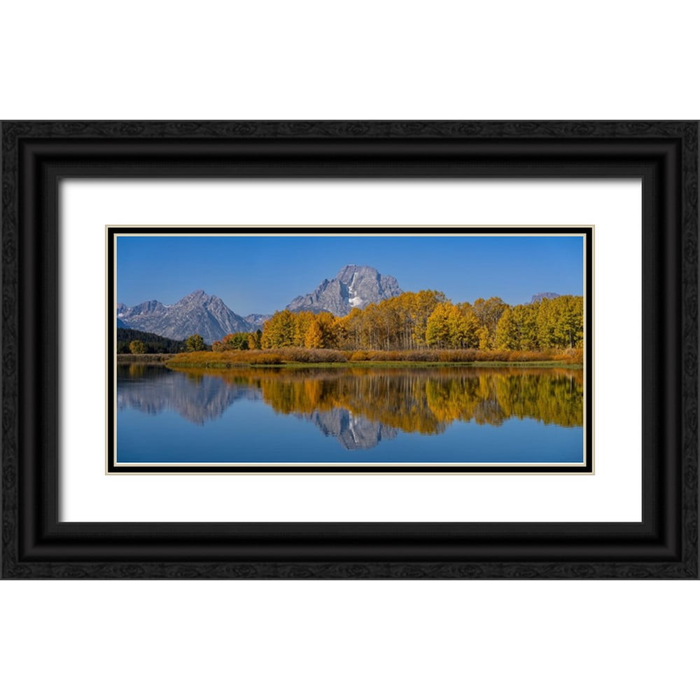 Jaynes Gallery 24x14 Black Ornate Wood Framed with Double Matting ...