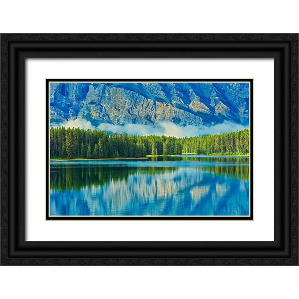 Jaynes Gallery 32x23 Black Ornate Wood Framed with Double Matting ...