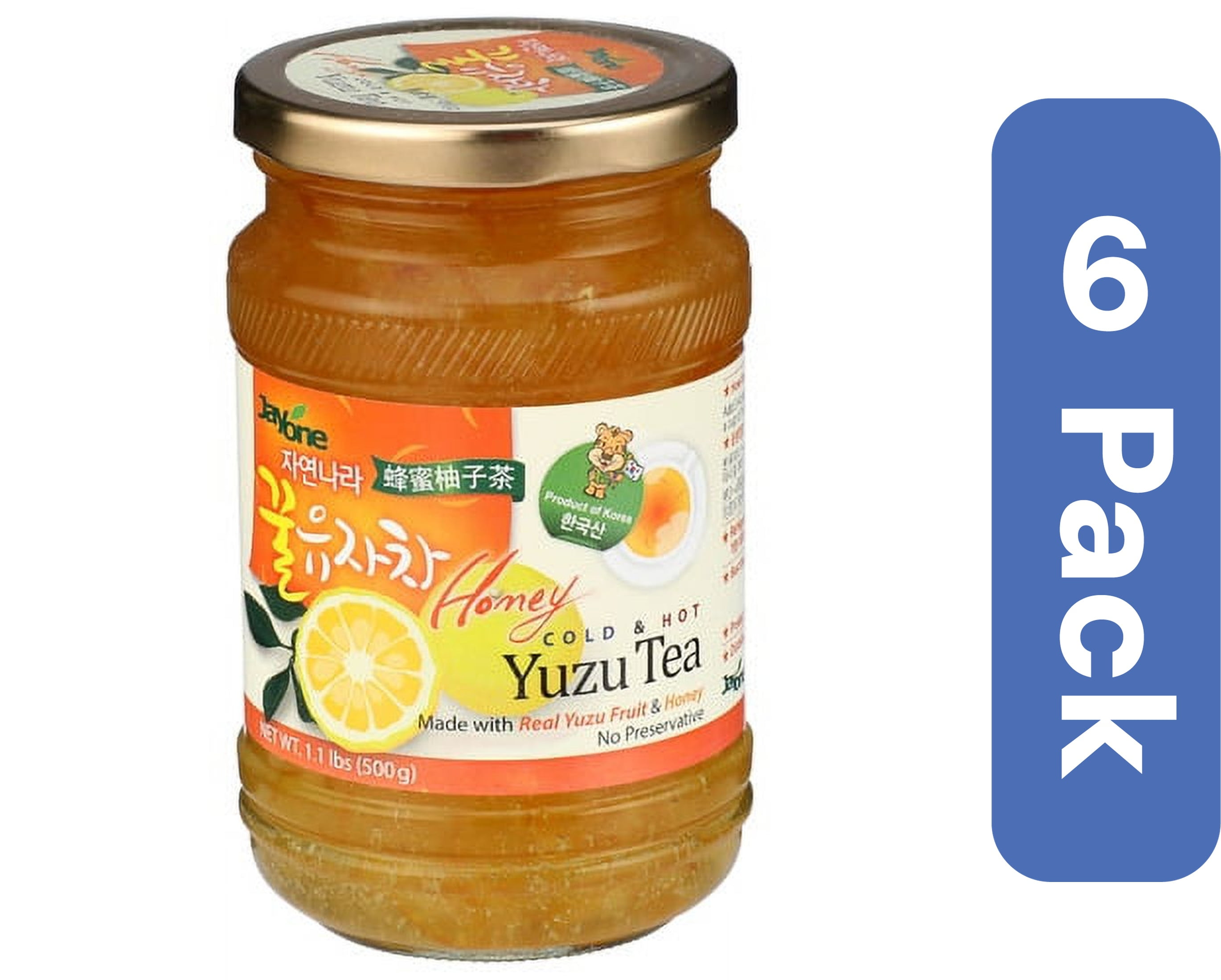 Jayone Marmalade Tea Honey Yuzu 1.1 lb (Pack of 6) - Walmart.com