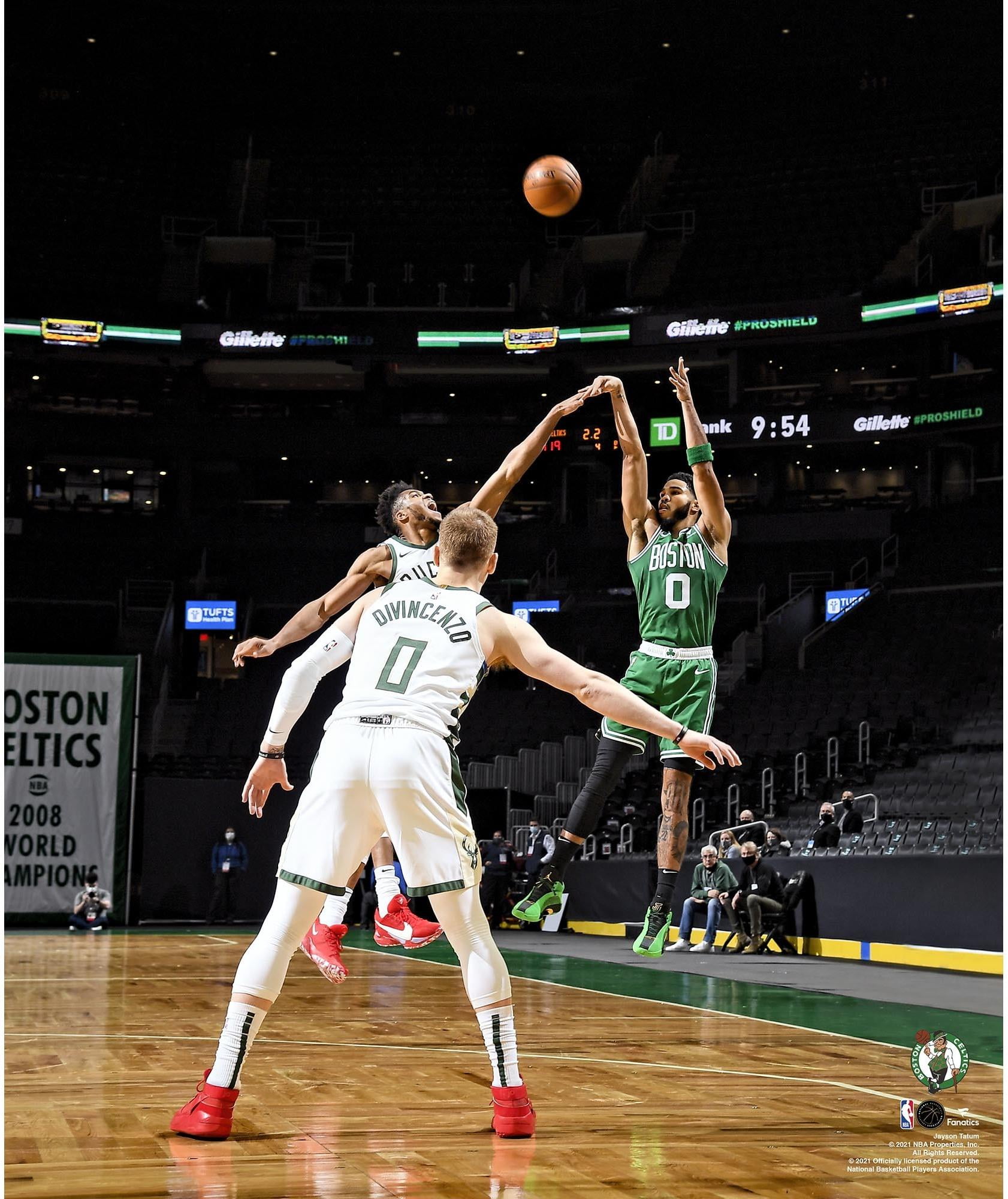Jayson Tatum Boston Celtics Unsigned Game Winning Shot vs. Milwaukee ...