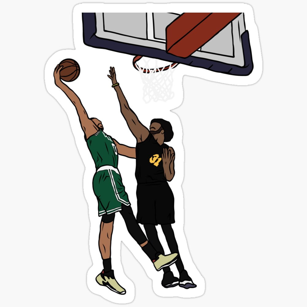 Jayson Tatum Dunks On Jarrett Allen Sticker Phone Decal Water Bottle ...