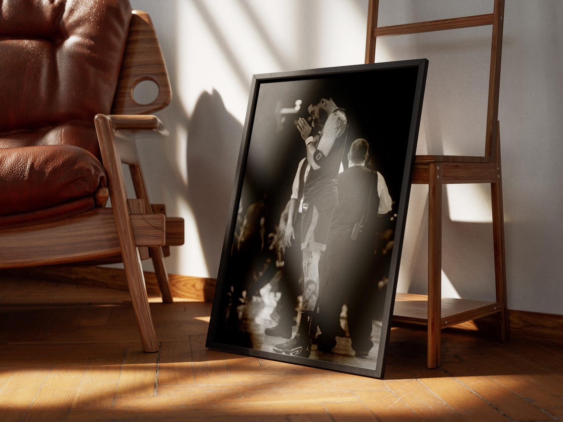 Jayson Tatum Poster, Boston Celtics, NBA Wall Art, Man Cave Gift, Black ...