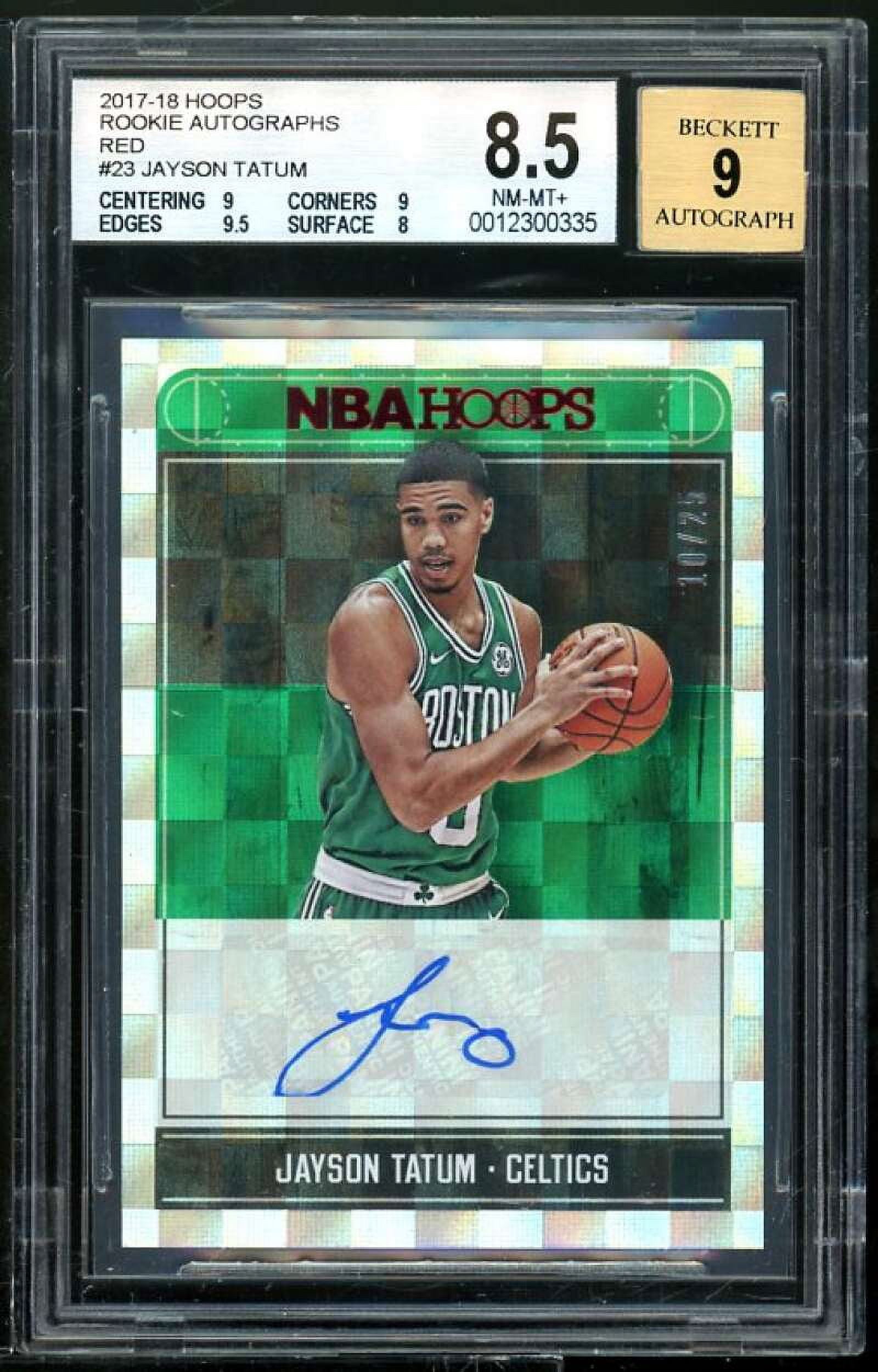 Jayson Tatum Rookie Card 2017-18 Hoops Rookie Autographs Red #RA-JTM ...