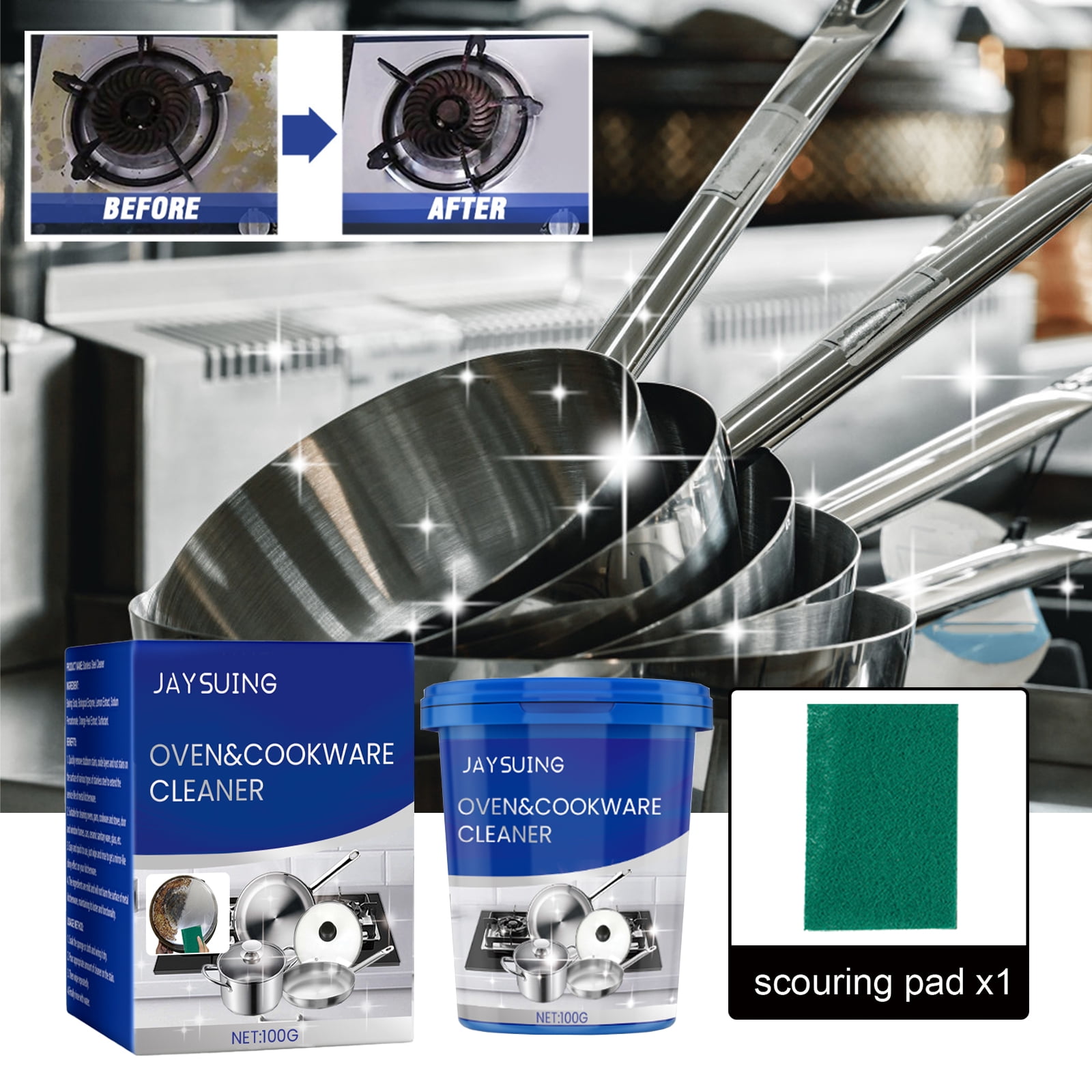 Jaysuing Multi-Purpose Powerful Cleaner, Cooktop Range Hood Pot ...