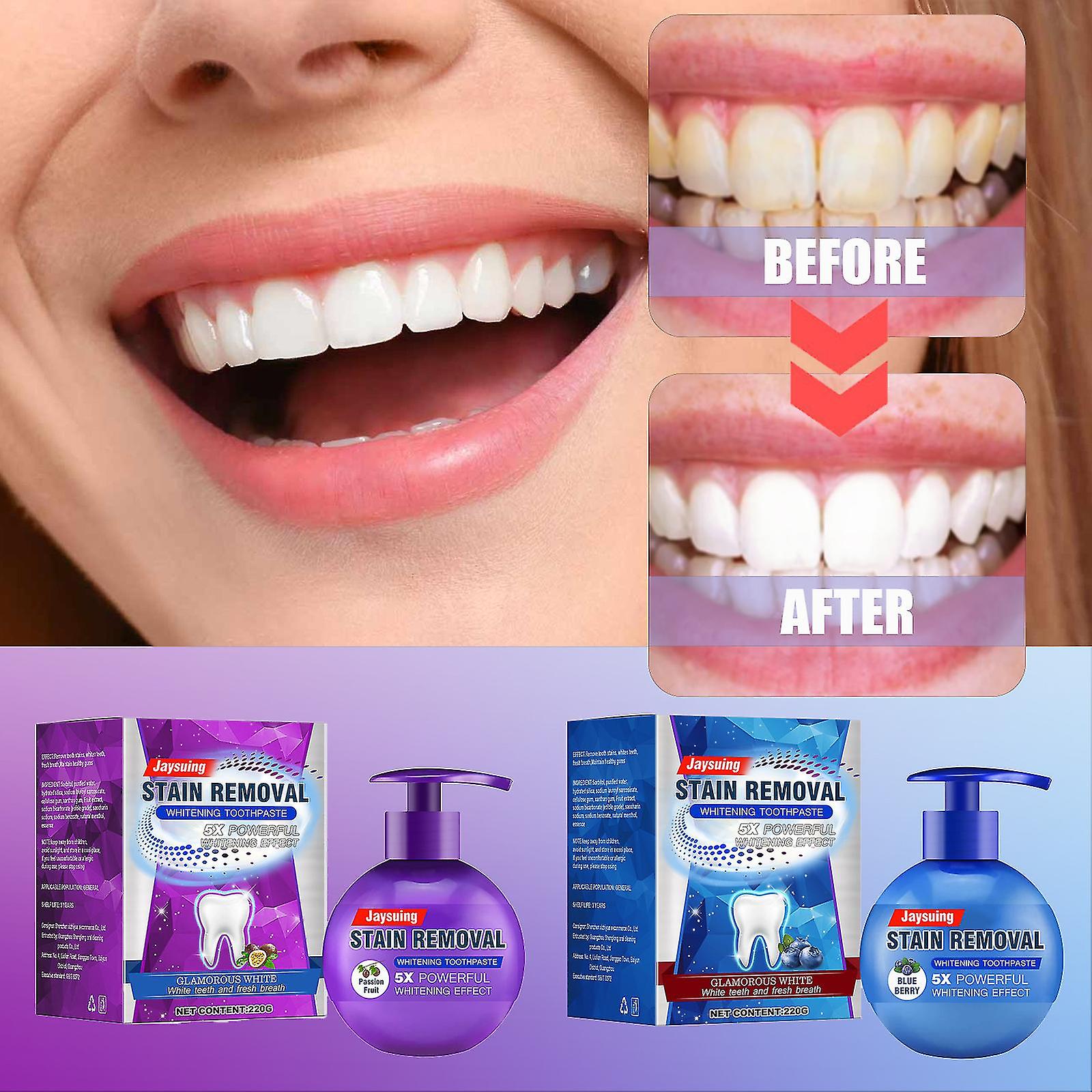 Jaysuing Oral Care Toothpaste Baking Soda Pressed Toothpaste Blueberry ...