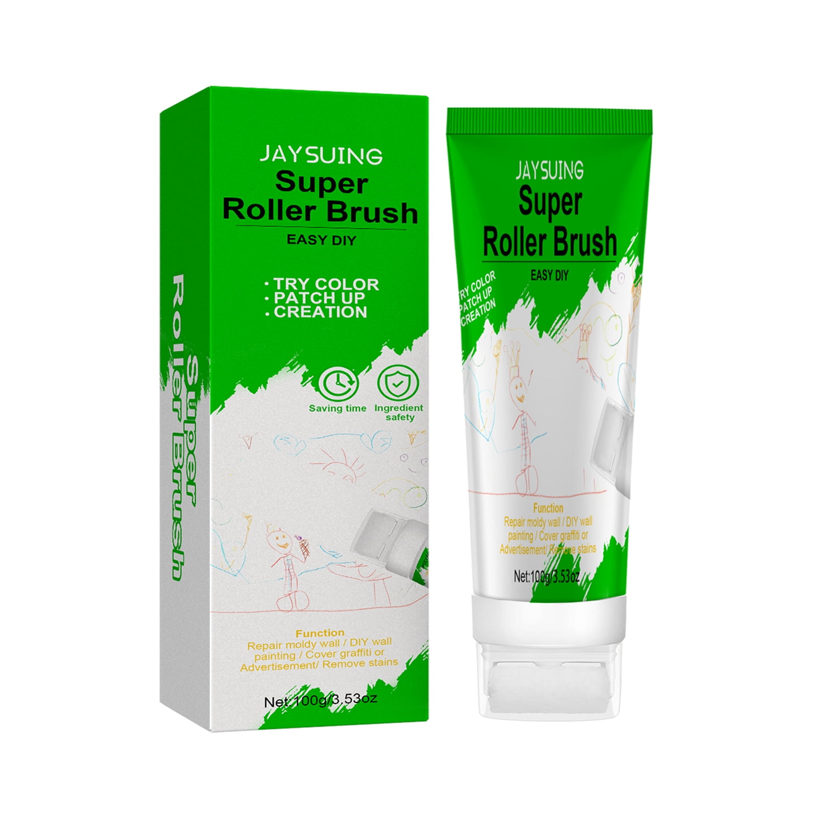 Jaysuing Rolling Brush Repair Wall Paste, Household Wall Covering ...