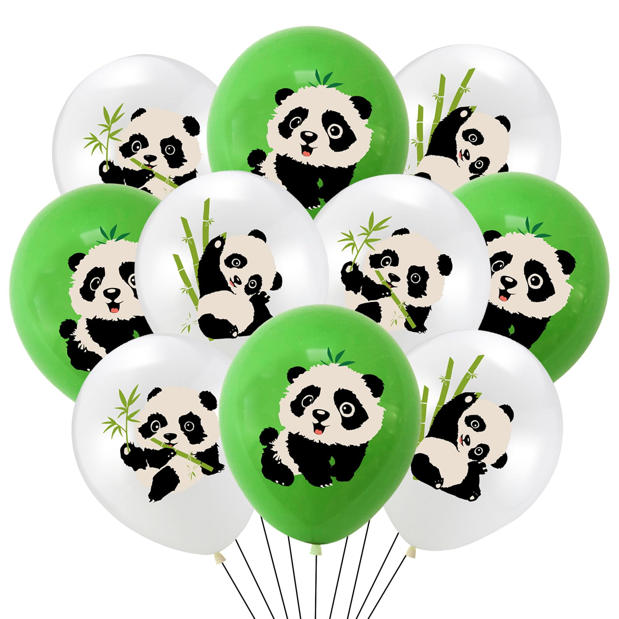 JazSwirl Panda Balloons, 12-Inch OIF8 Latex Panda Balloon Animal, 24 ...