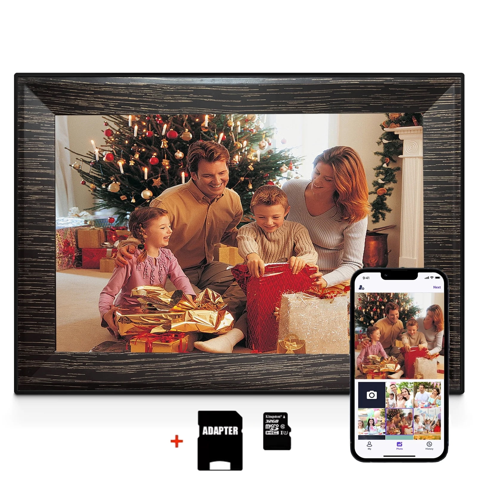 Jazeyeah 10.1" Wifi Digital Picture Frame with 32GB Storage 1280*800 ...