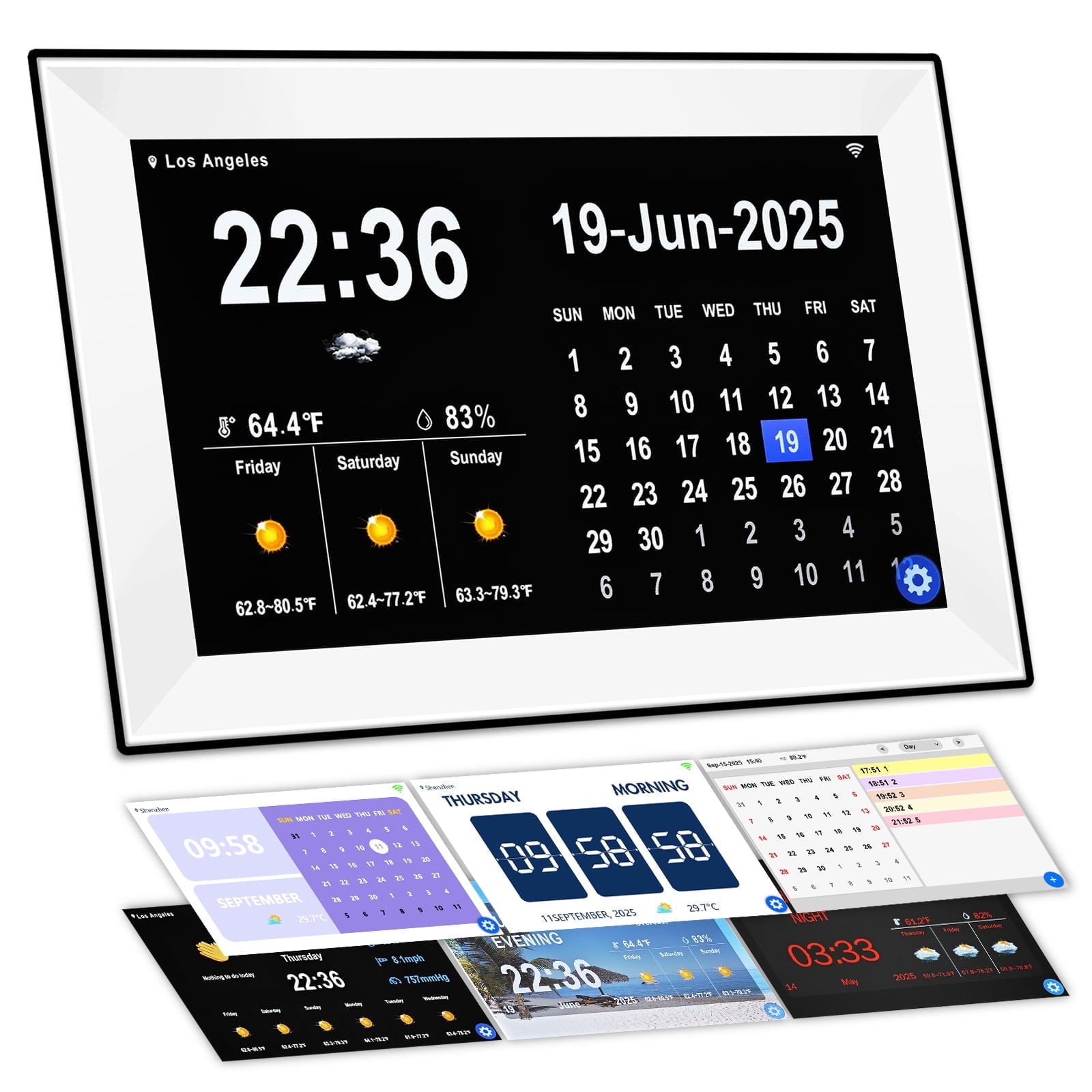 Jazeyeah 10.1" Touch Screen Smart WiFi Clock for Seniors,Auto-Sync Time ...