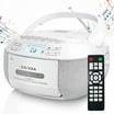 Boombox Cassette CD Player Combo with Bluetooth, AM/FM Radio for Home ...