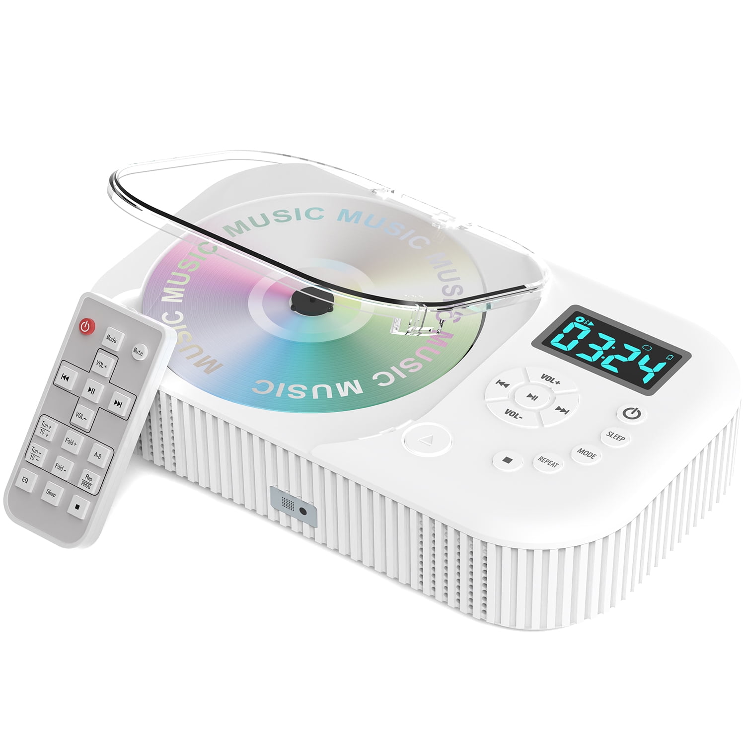 Jazmm Portable CD Player, Rechargeable Bluetooth CD Players for Home ...