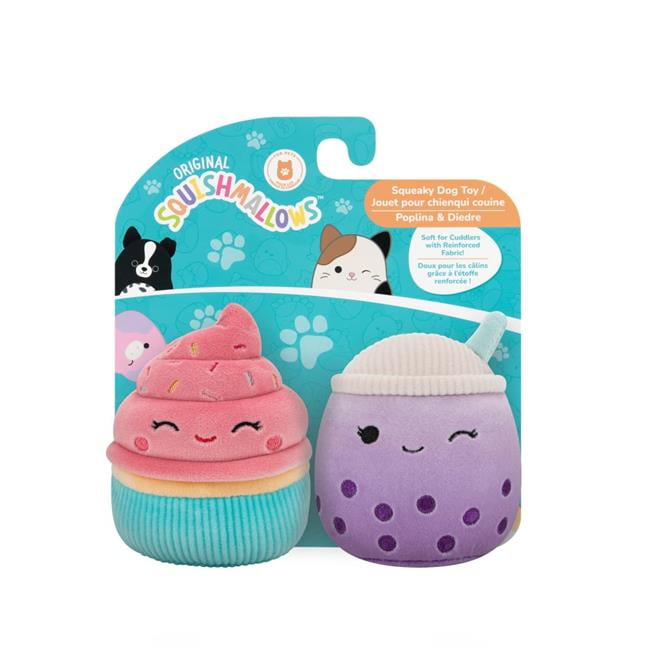 Jazwares 3.5 in. Squishmallows Sweets Squeaky Plush Dog Toy, Multi ...