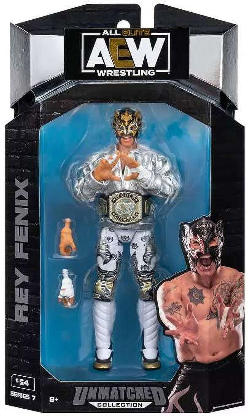 AEW Unmatched Rey Fenix - 6-inch Figure with Entrance Jacket, AEW Tag ...