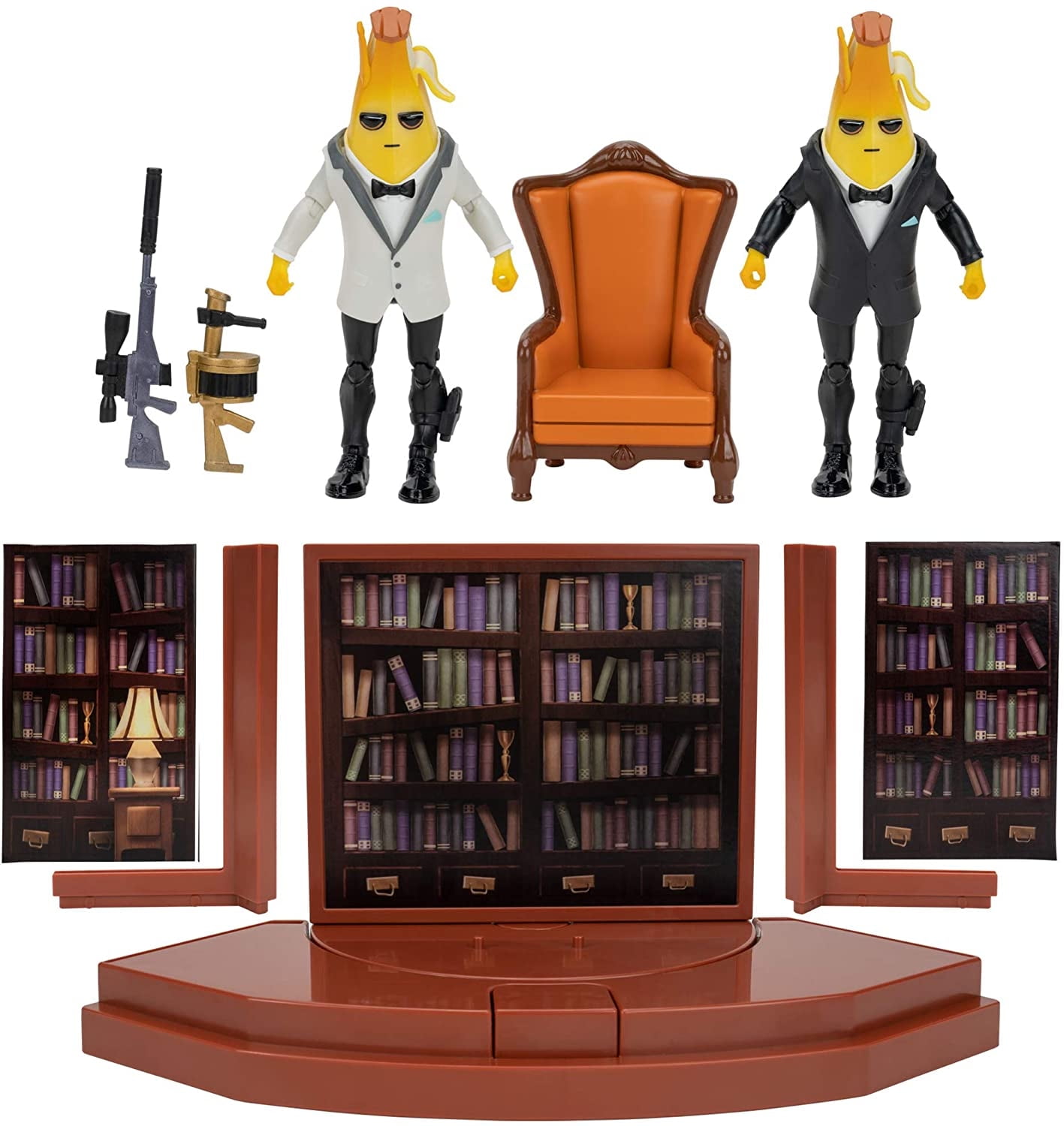 Jazwares Fortnite Legendary Agent Peely's Room Action Figure Set, 6 ...