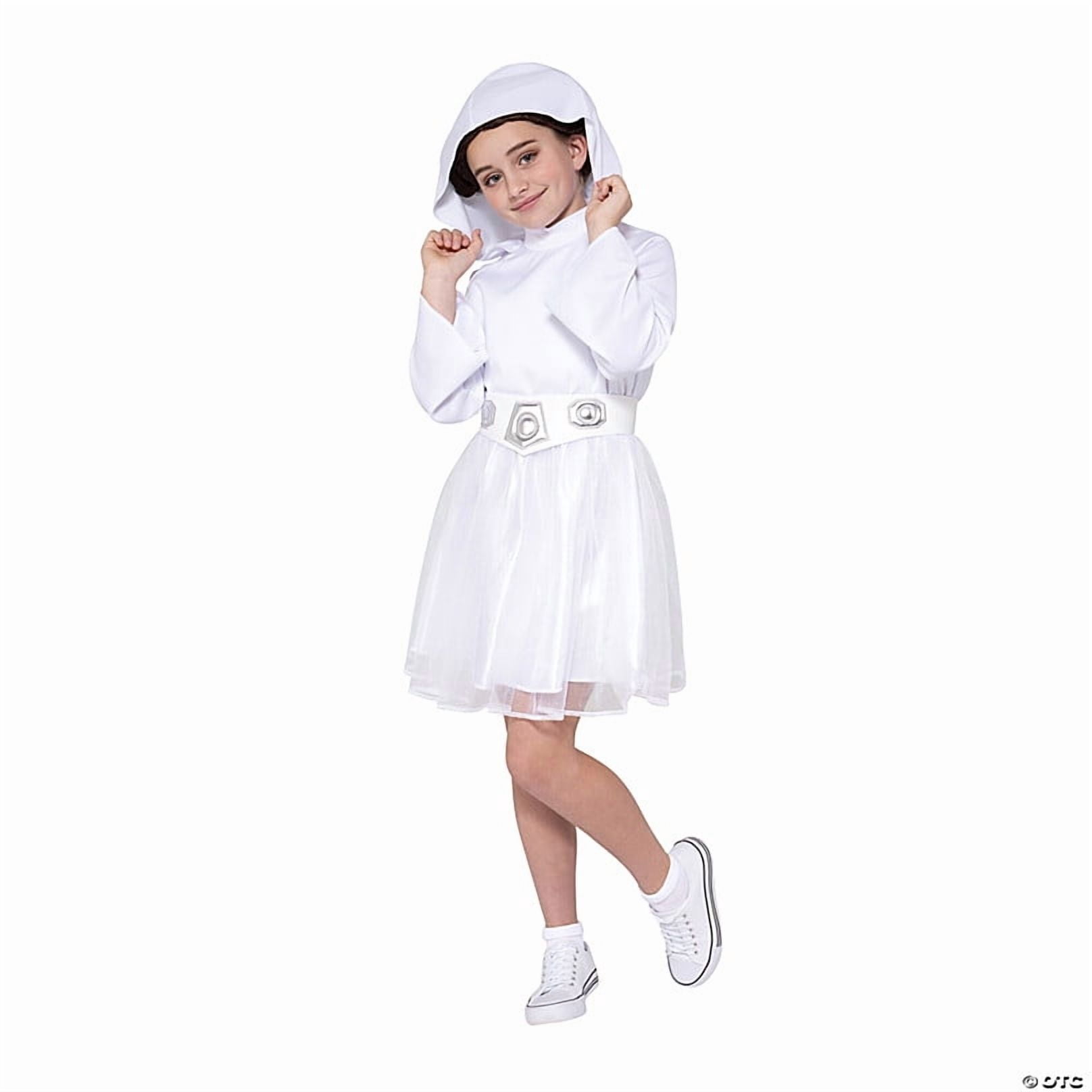 Star Wars Girl's Princess Leia Halloween Costume Dress - White '12-14 ...