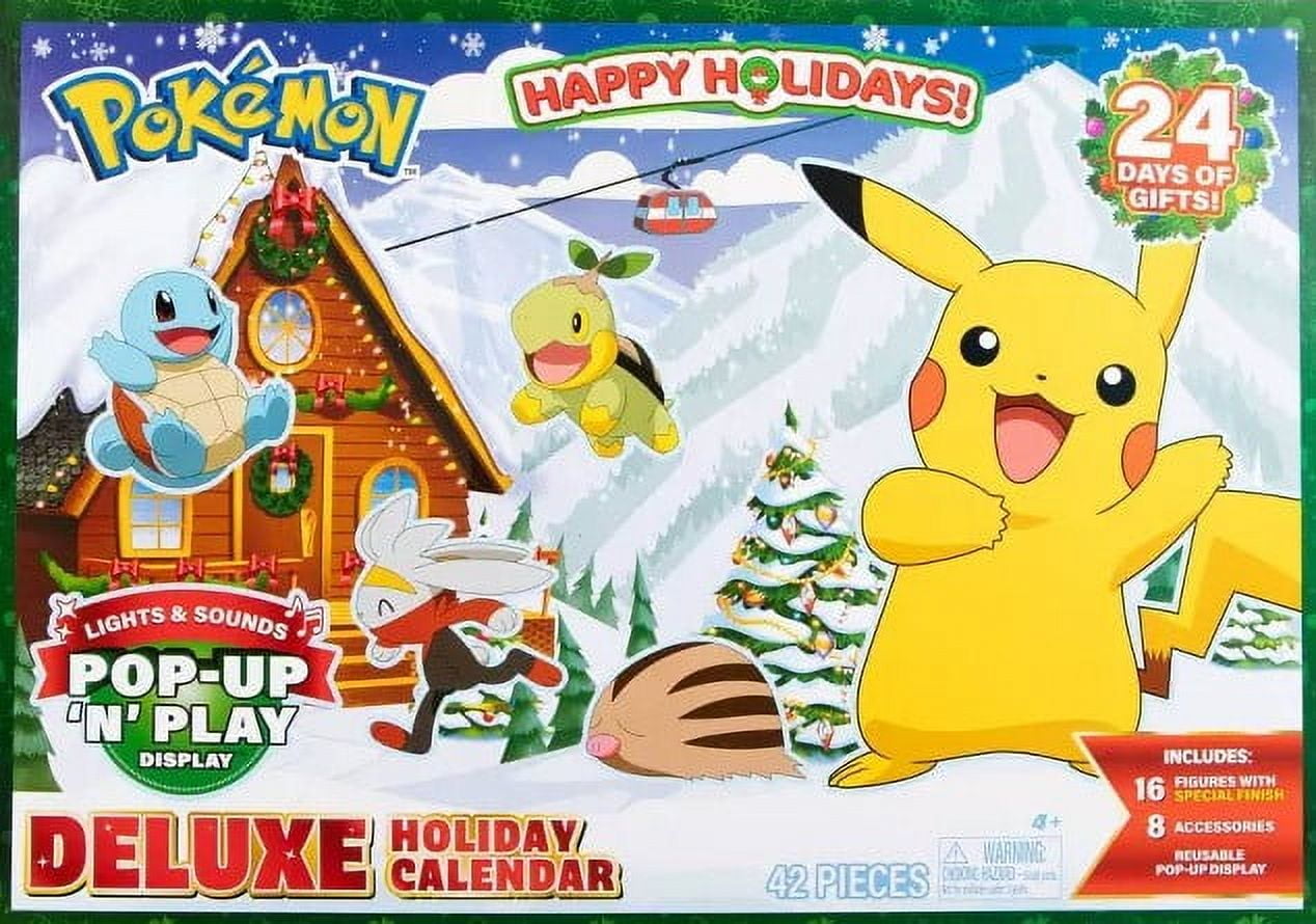 Jazwares Pokemon 2023 Deluxe Holiday Advent Calendar Ages 4+, 16 Mini ...
