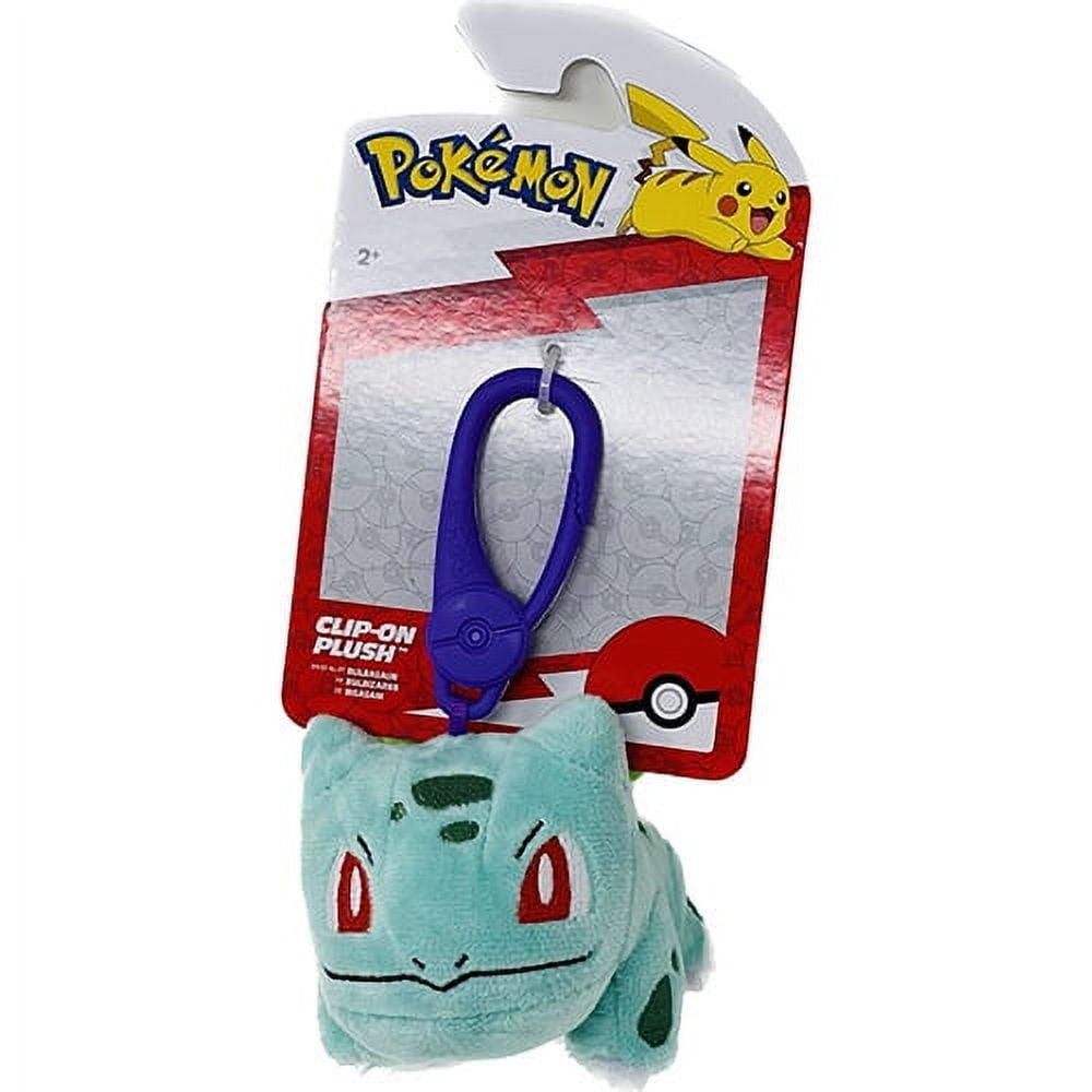 Jazwares Pokemon Bulbasaur Clip-On Plush Toy Merch, 4 inch - Walmart.com