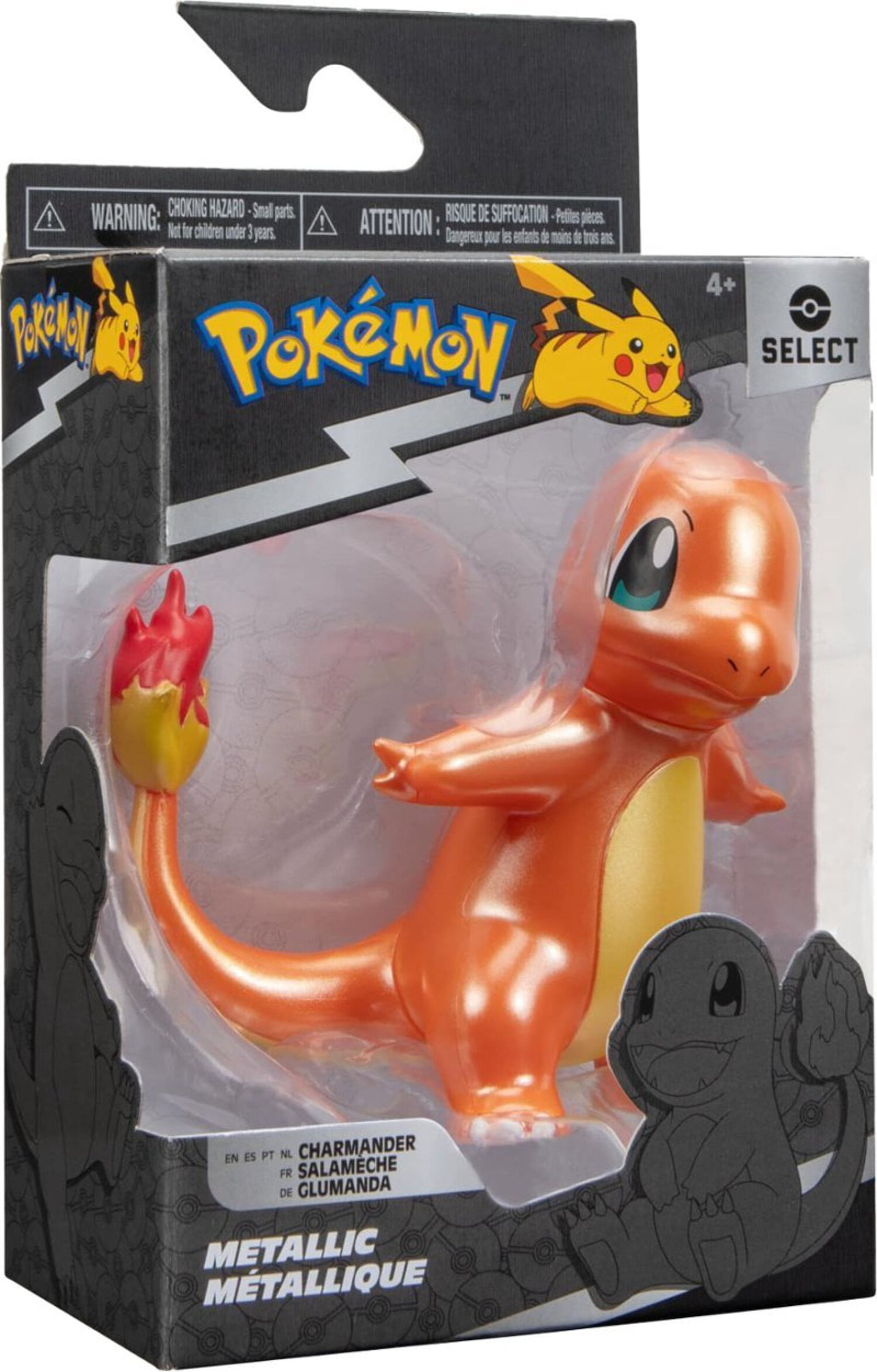 Jazwares - Pokemon Select - 3" Metallic Figure - Charmander - Walmart.com