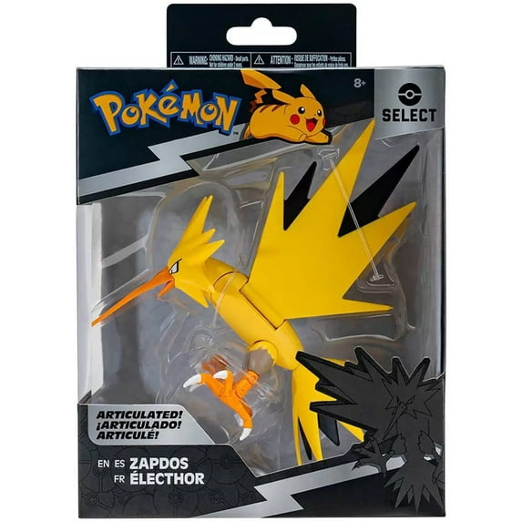 Jazwares Pokemon Select Series 2, Super-Articulated 6-Inch Zapdos ...