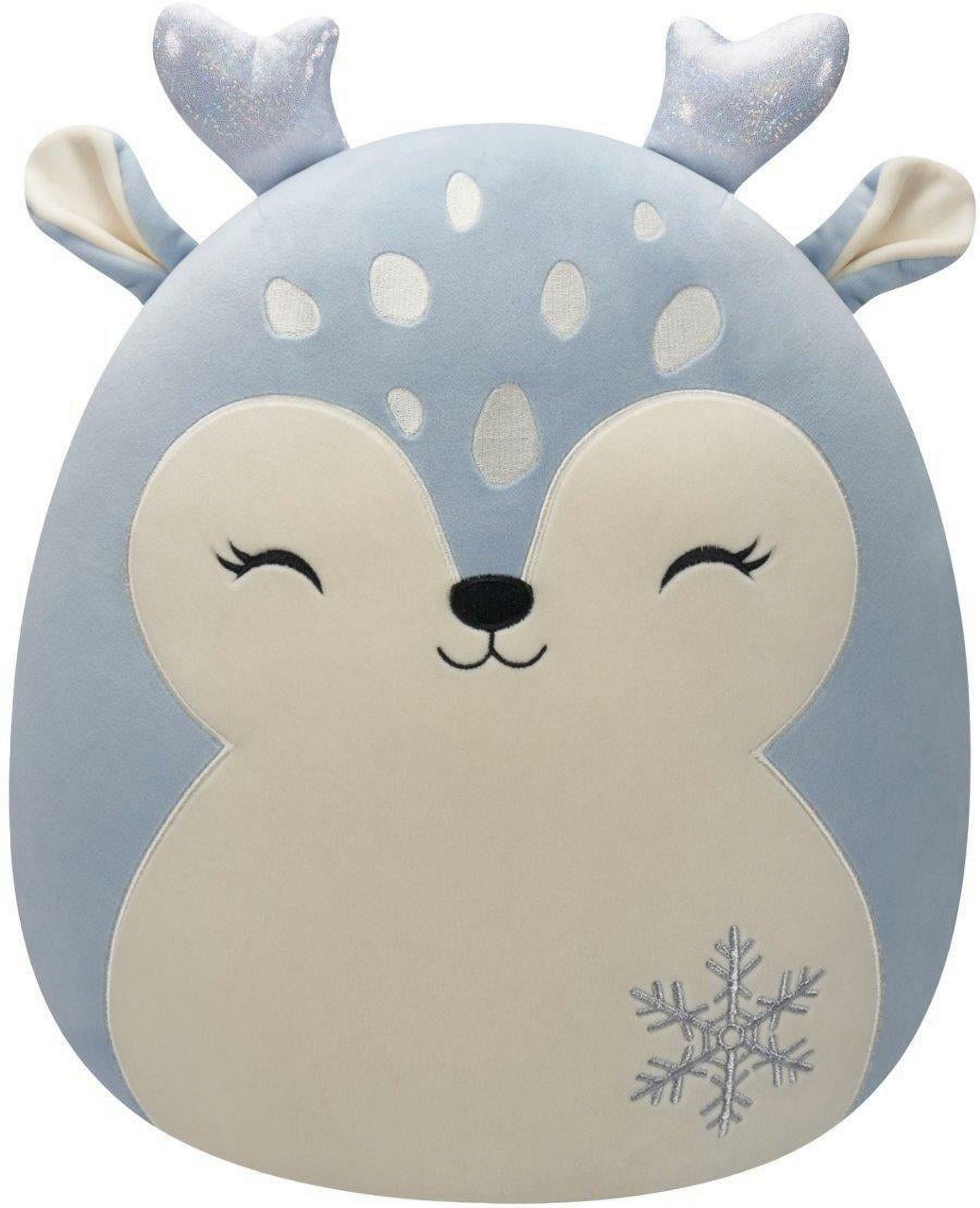 Jazwares - Squishmallows 16" Plush - Holiday Purple Fawn with Snowflake ...