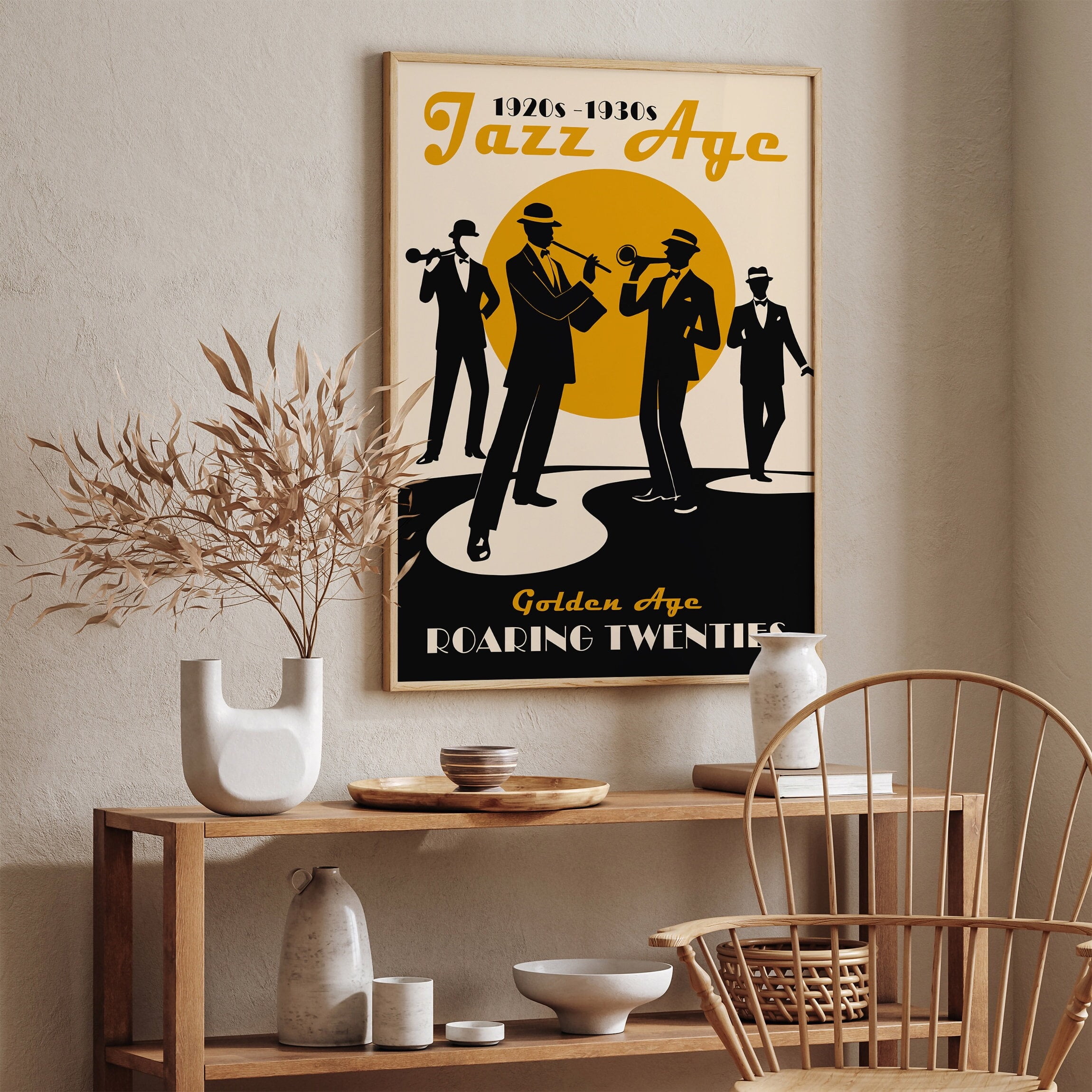 Jazz Age Art Deco Poster: Roaring Twenties Music Print UNFRAMED Poster ...