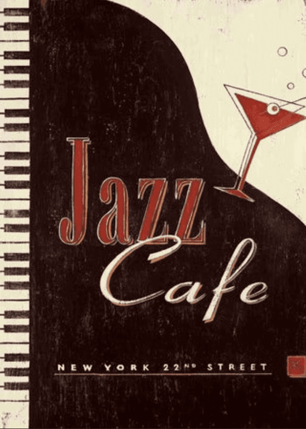 Jazz Cafe Poster 24x36 - Cozy Venue, Classic Tunes, Elegant Design ...