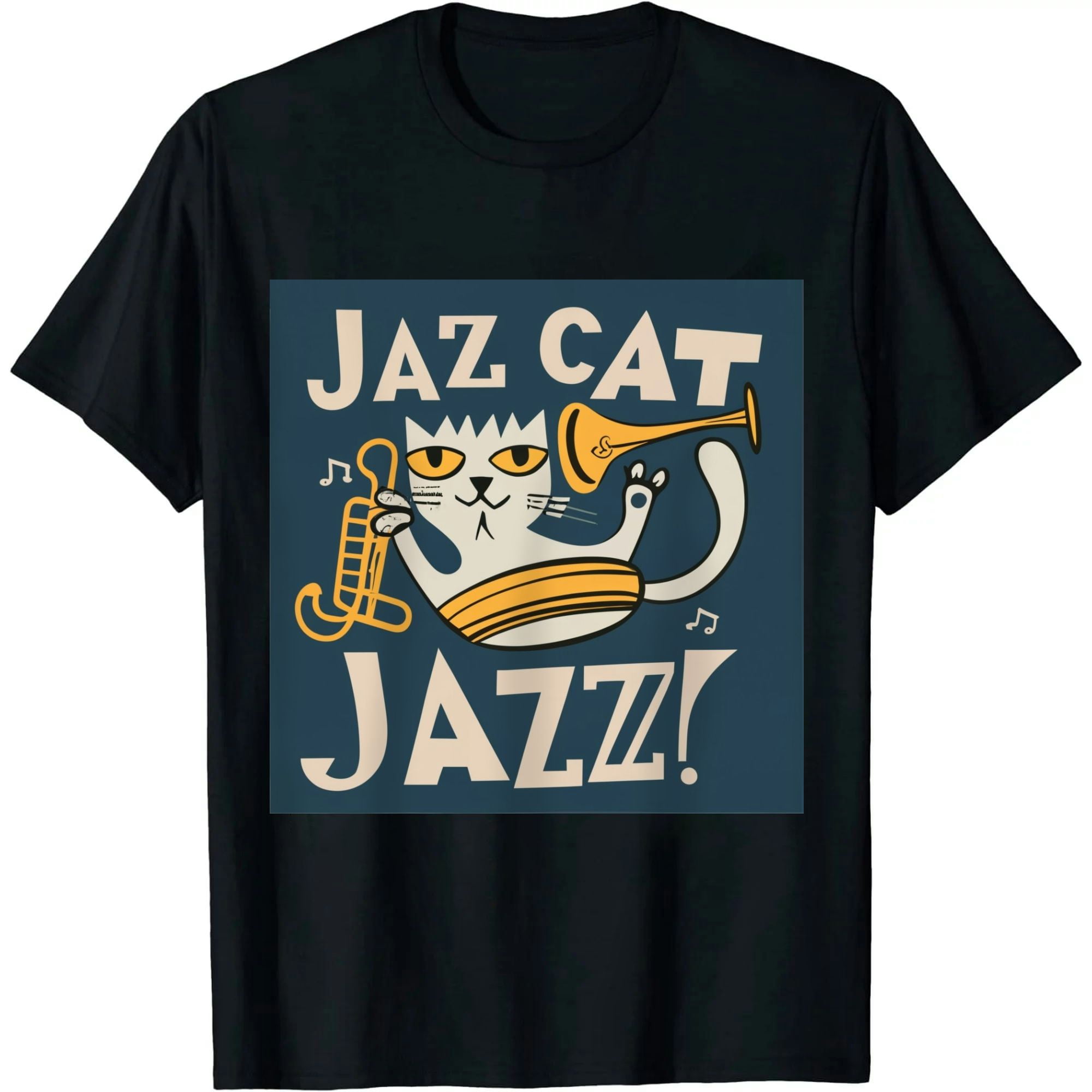 Jazz Cat Shirt Cool Jazz Cat Tee - Walmart.com