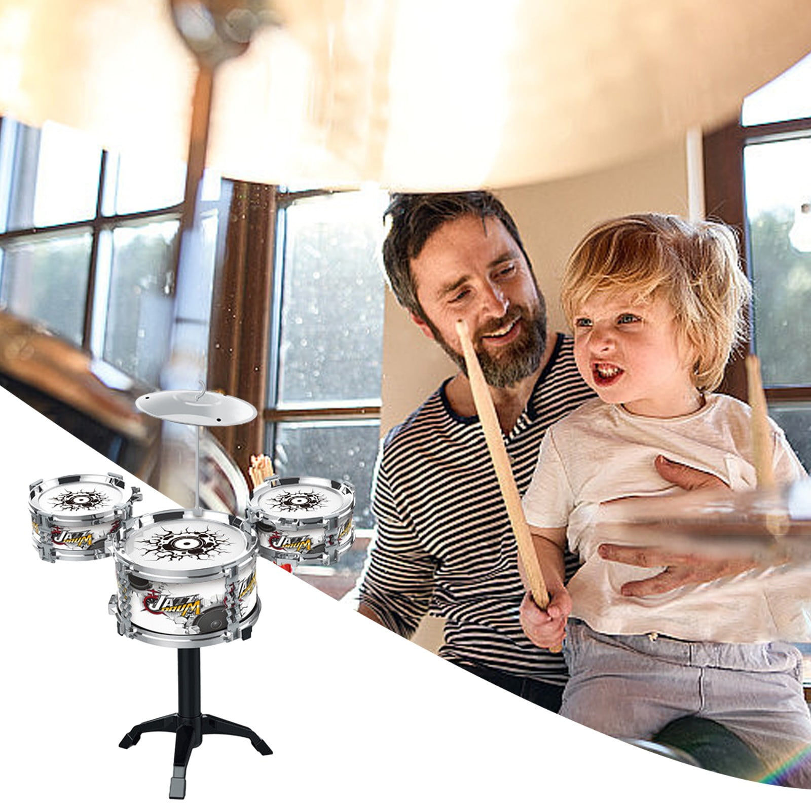 Jazz Drum Children's Musical Instrument Five Drum Set Drum Toy Infant ...