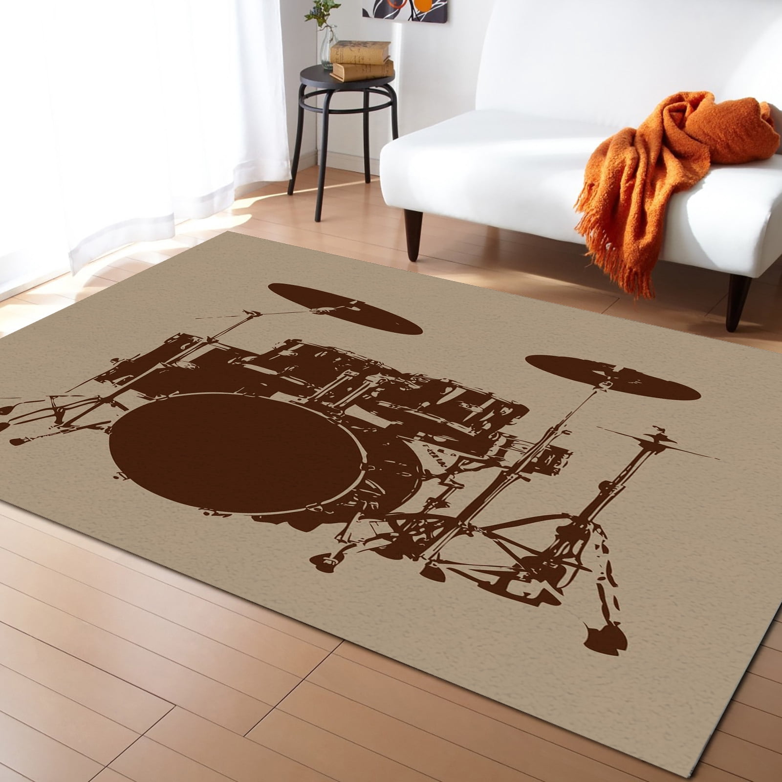 Jazz Drum Music Equipment Carpets for Living Room Household Bedside Rug ...
