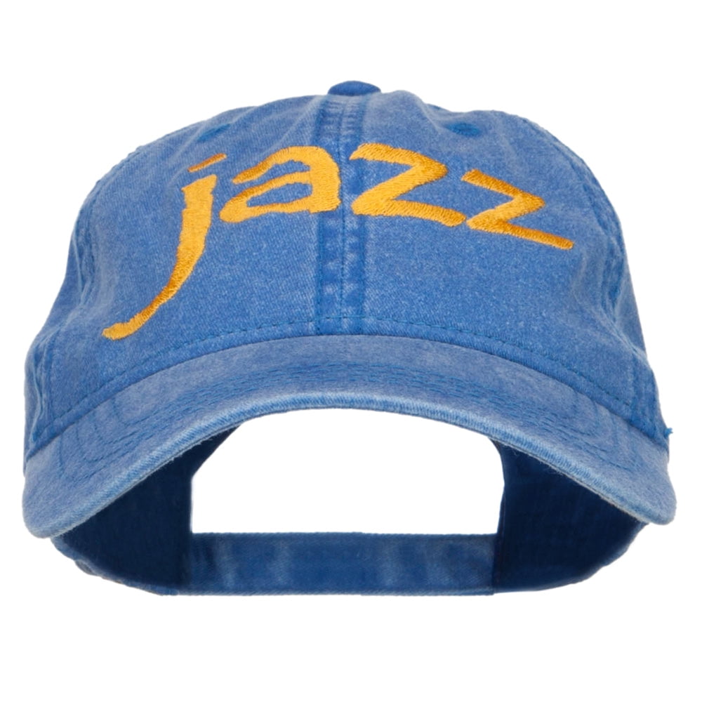 Jazz Embroidered Cotton Cap - Royal OSFM - Walmart.com