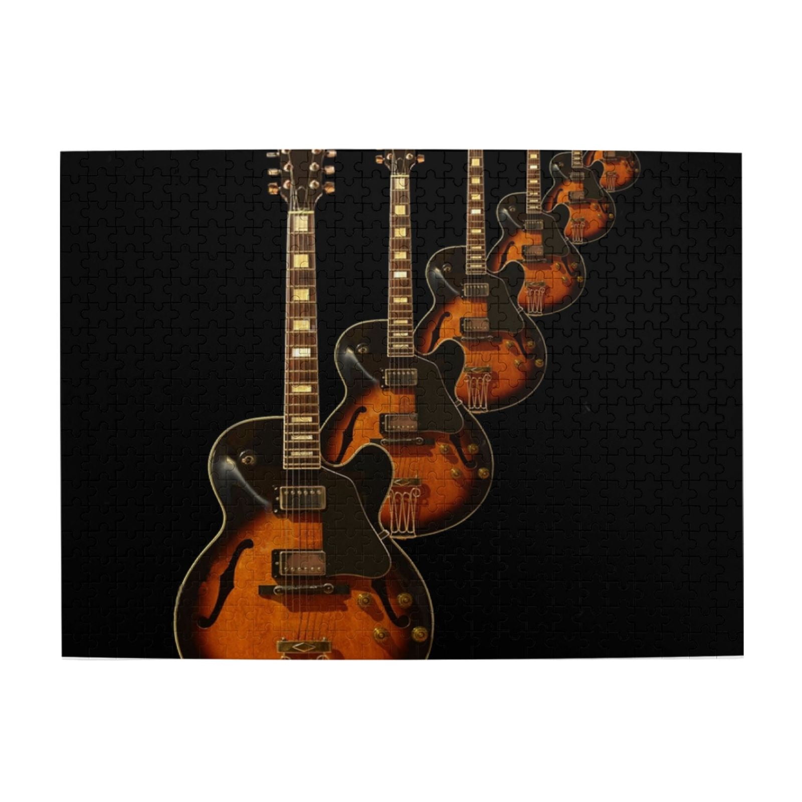 Jazz Guitar, Jigsaw Puzzles 500 Pieces Wooden Jigsaw Toy Family Game ...