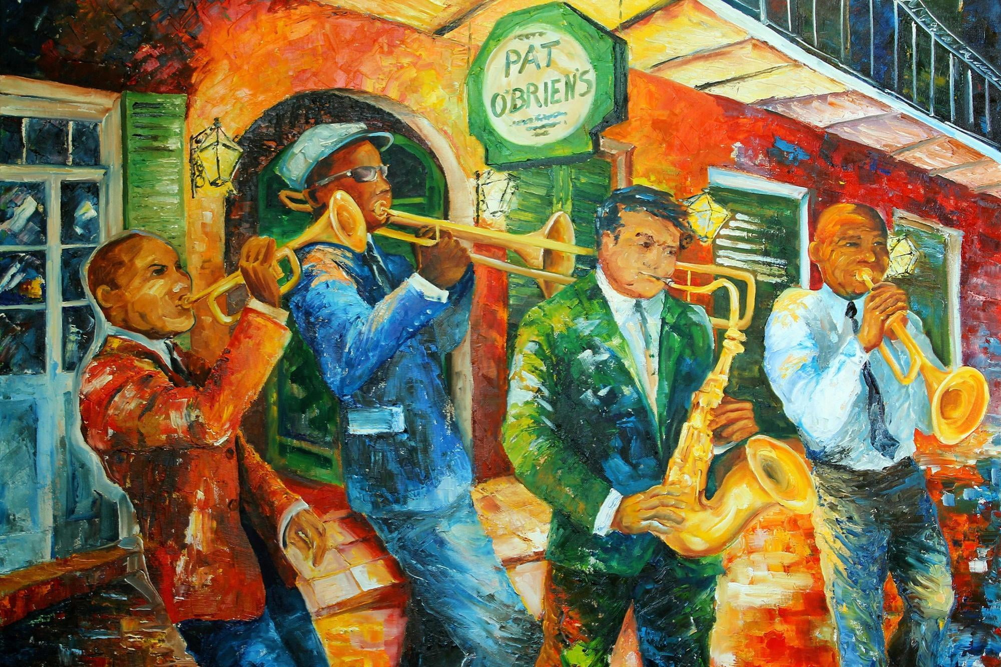 Art.com Jazz Jam in New Orleans Art Print by Diane Millsap, 24" x 16 ...