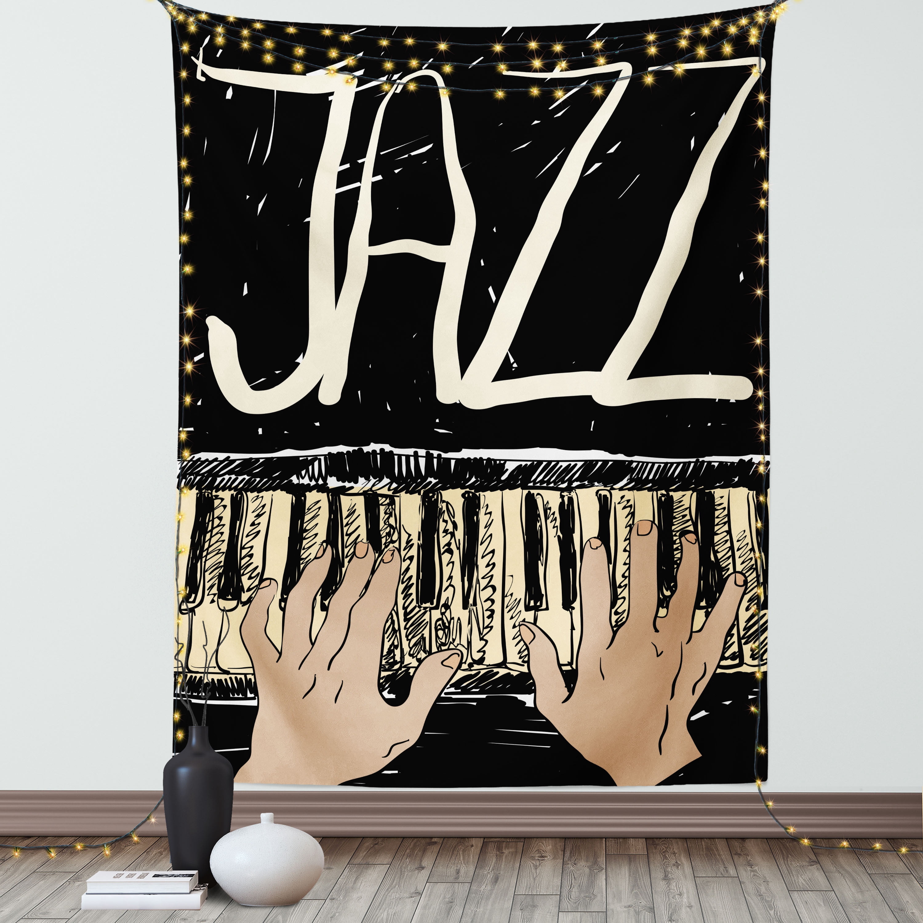 Jazz Music Classic Art Decor Tapestry Wall Hanging for Living Room ...