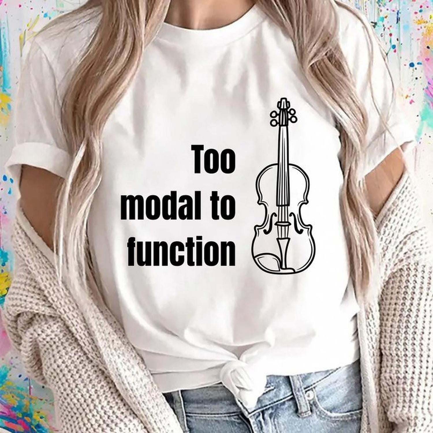 Jazz Musician Violin Modality Pun Shirt Violin Jazz Musician Shirt Gift ...