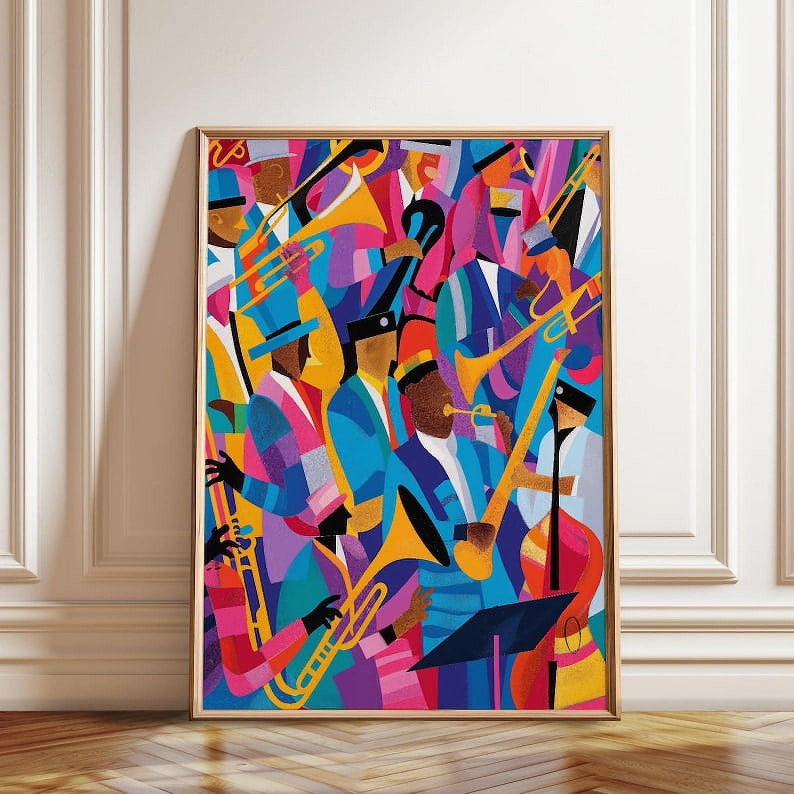 Jazz Musicians Art Poster - Matisse Inspired Colorful Music Scene Wall ...