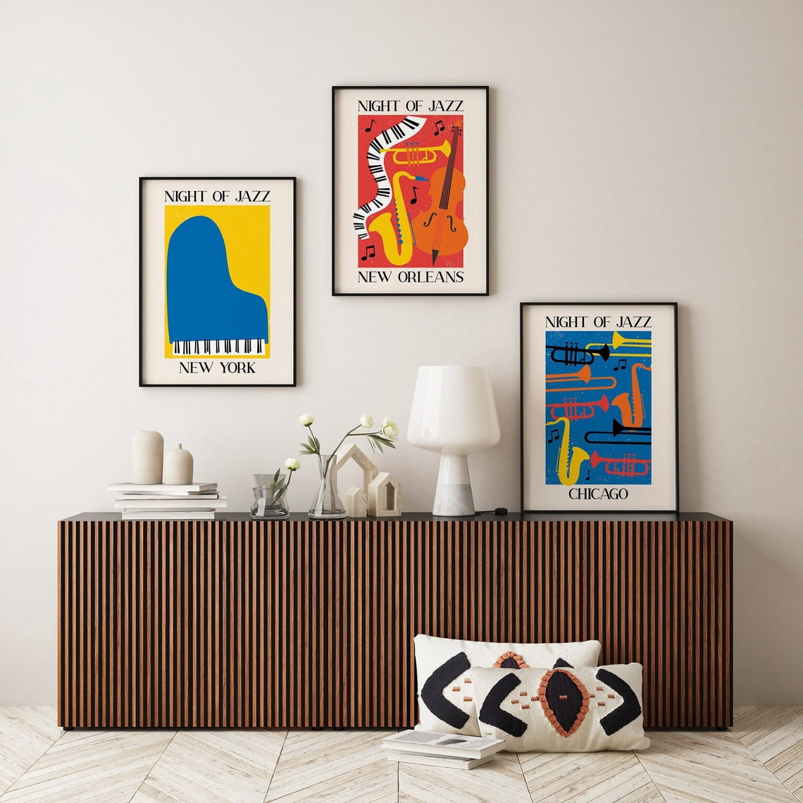 Jazz Night Prints New Orleans New York Chicago Jazz Music Wall Art ...