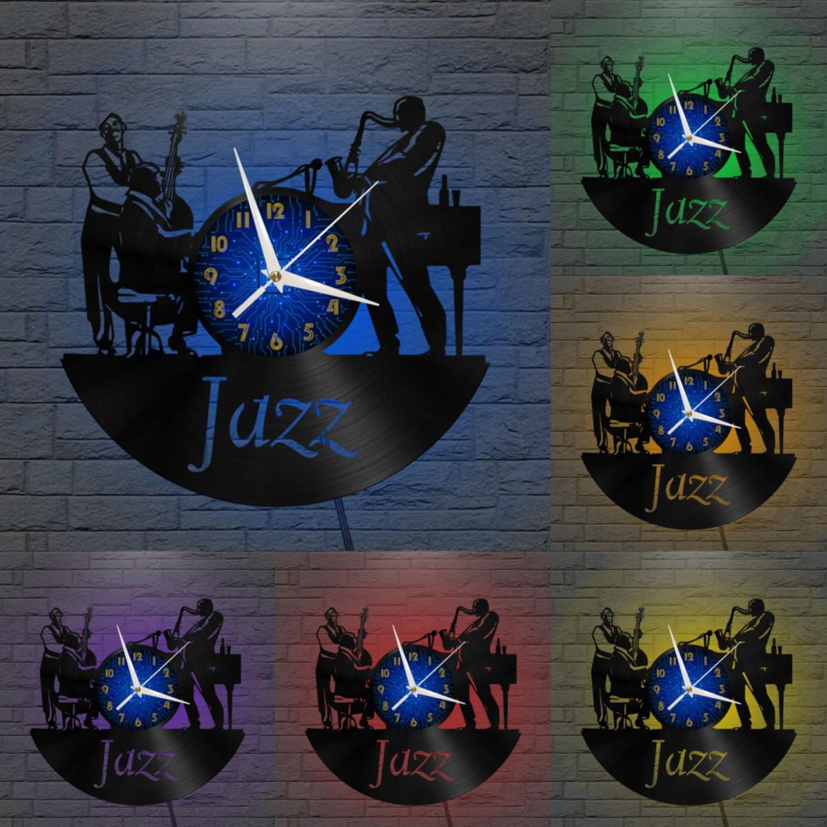 Jazz Playing 2 12 Inch Vinyl Record Wall Clock - Silent, Creative, and ...